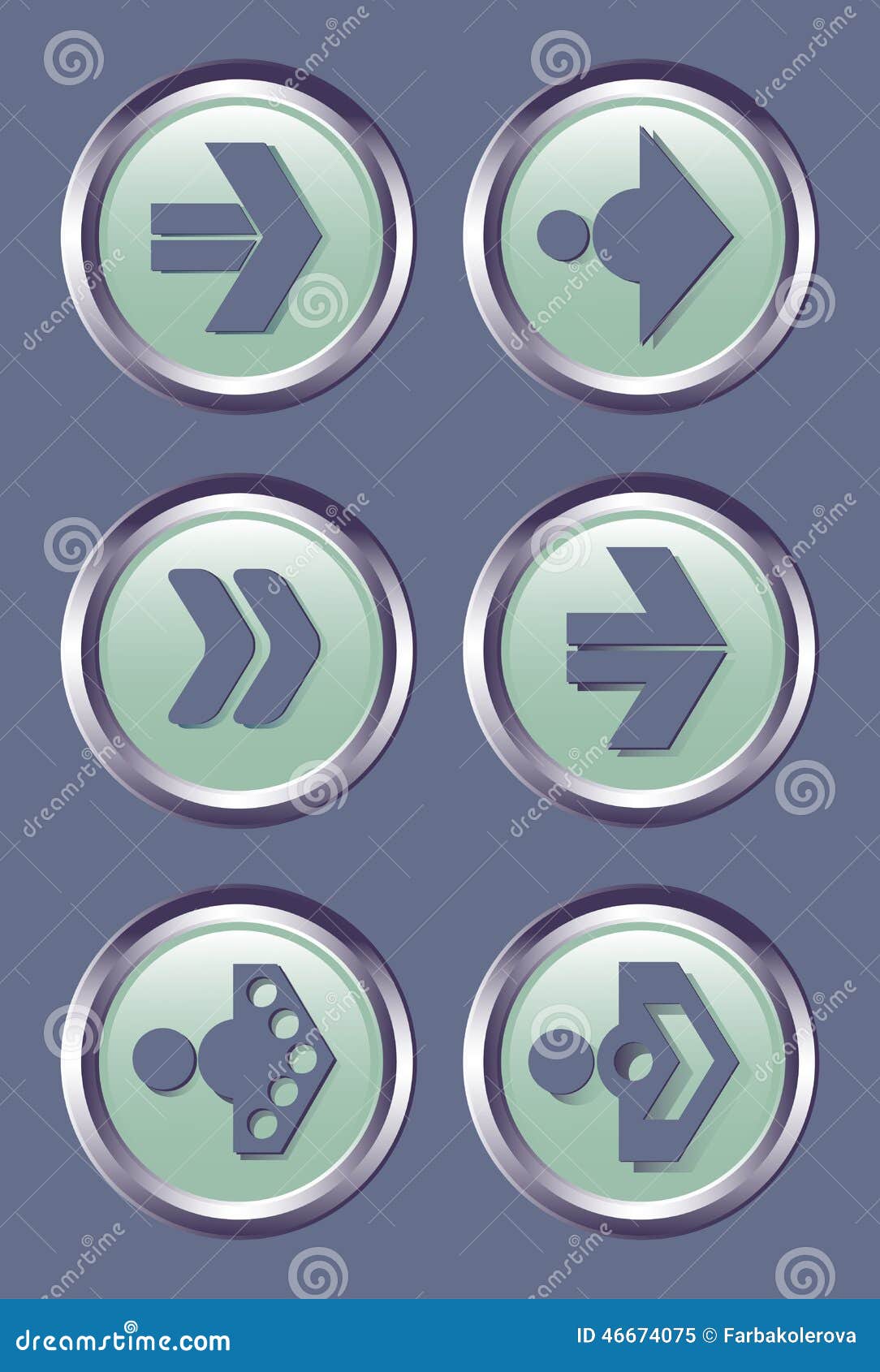 Set of Stylized Vector Buttons with Different Stock Vector ...