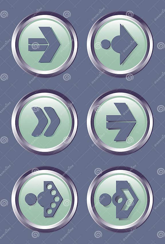 Set of Stylized Vector Buttons with Different Stock Vector ...