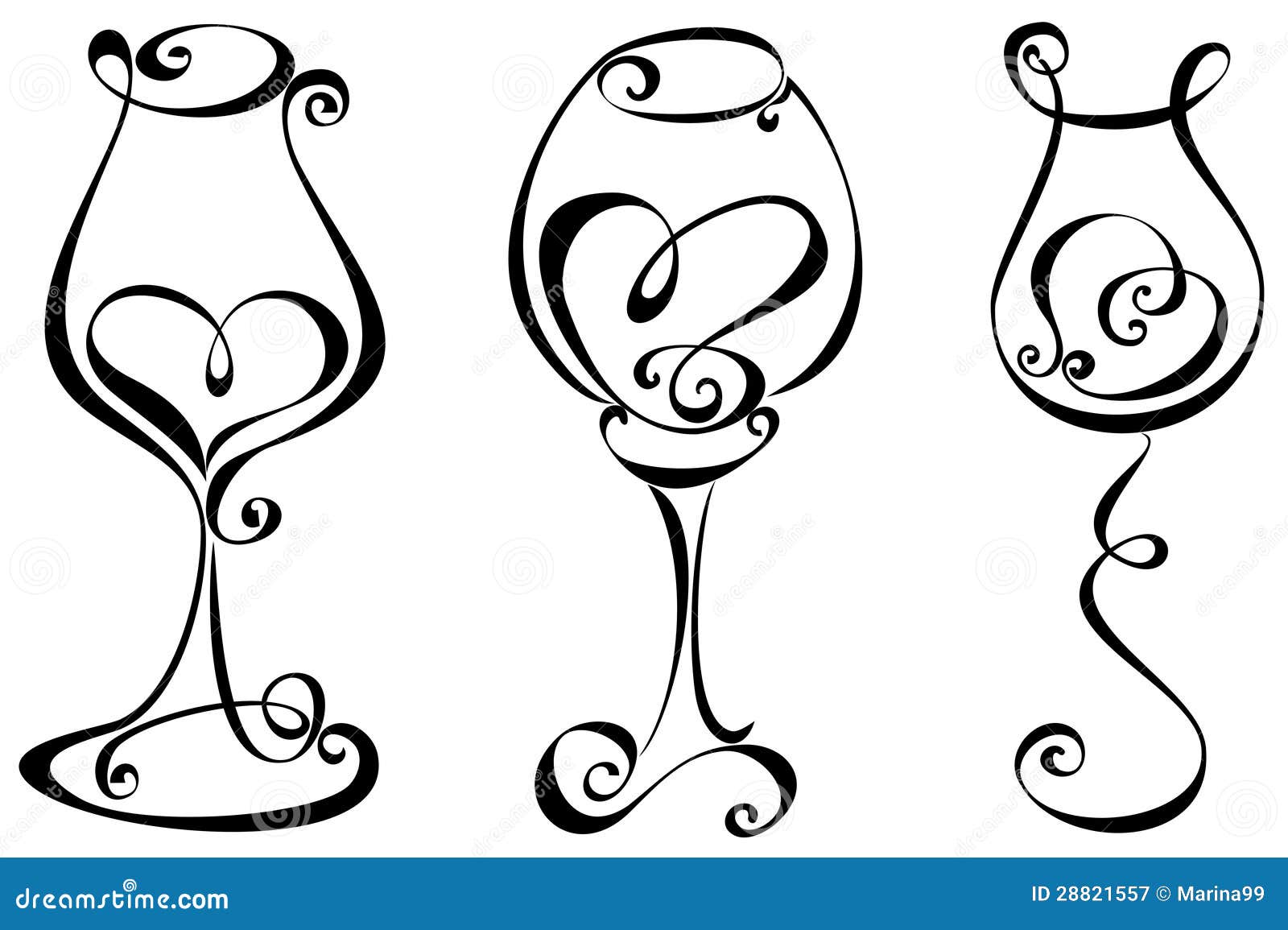 Set stylized wine glass stock vector. Illustration of leisure - 28821557 Set stylized wine glass stock vector. Illustration of leisure - 28821557