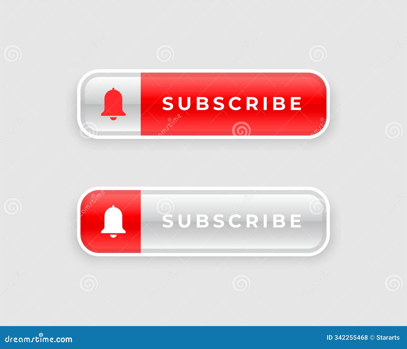 Set of Subscription Bell Icon for Online Members Stock Illustration ...
