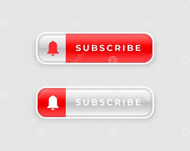 Set of Subscription Bell Icon for Online Members Stock Illustration ...