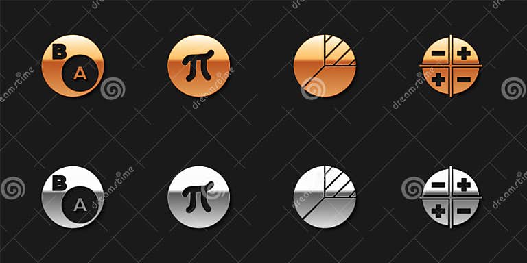 Set Subsets, Math, a is Subset of B, Pi Symbol, Pie Chart Infographic ...