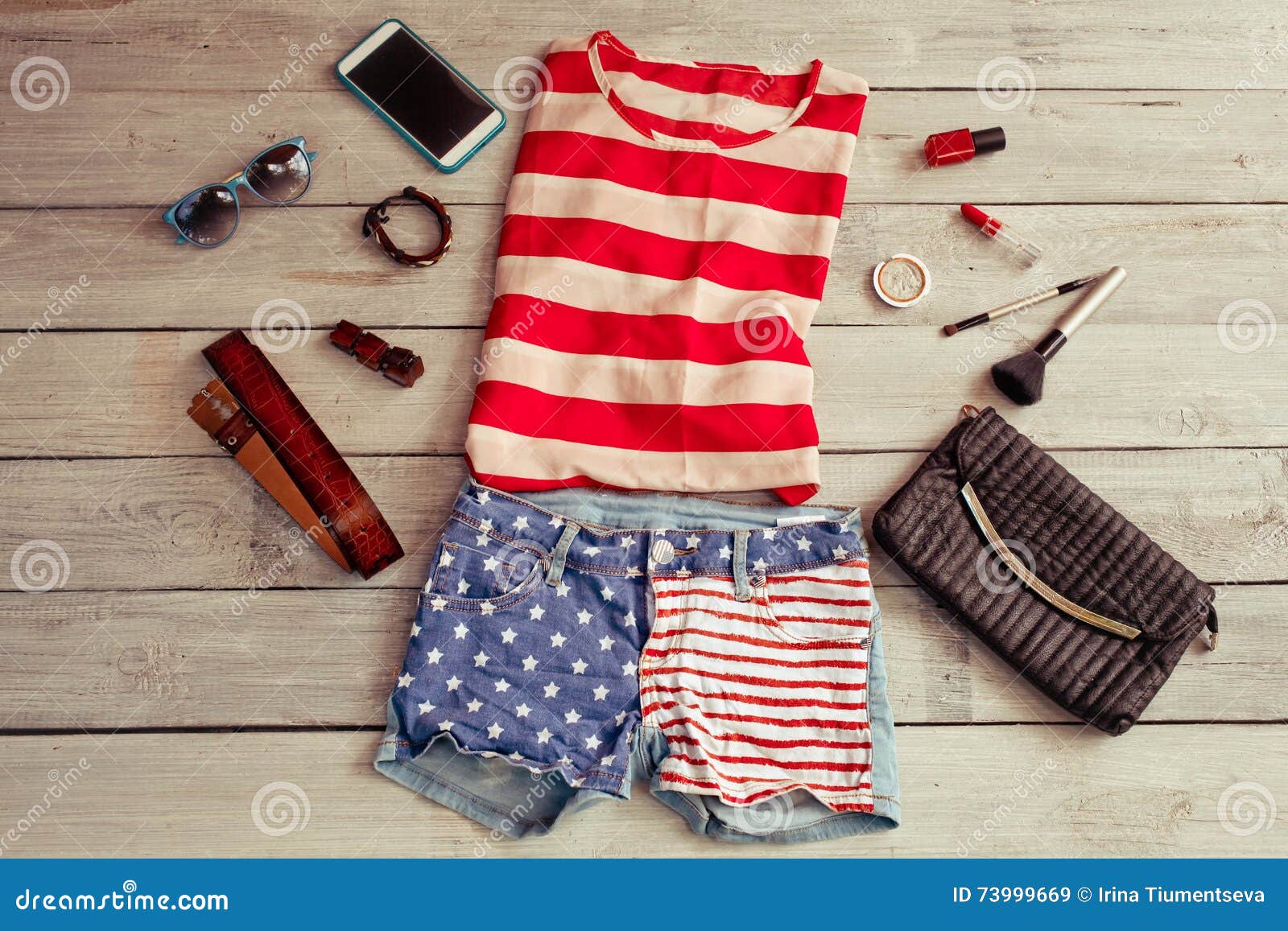 Set of summer clothes. stock image. Image of cotton, holiday - 73999669