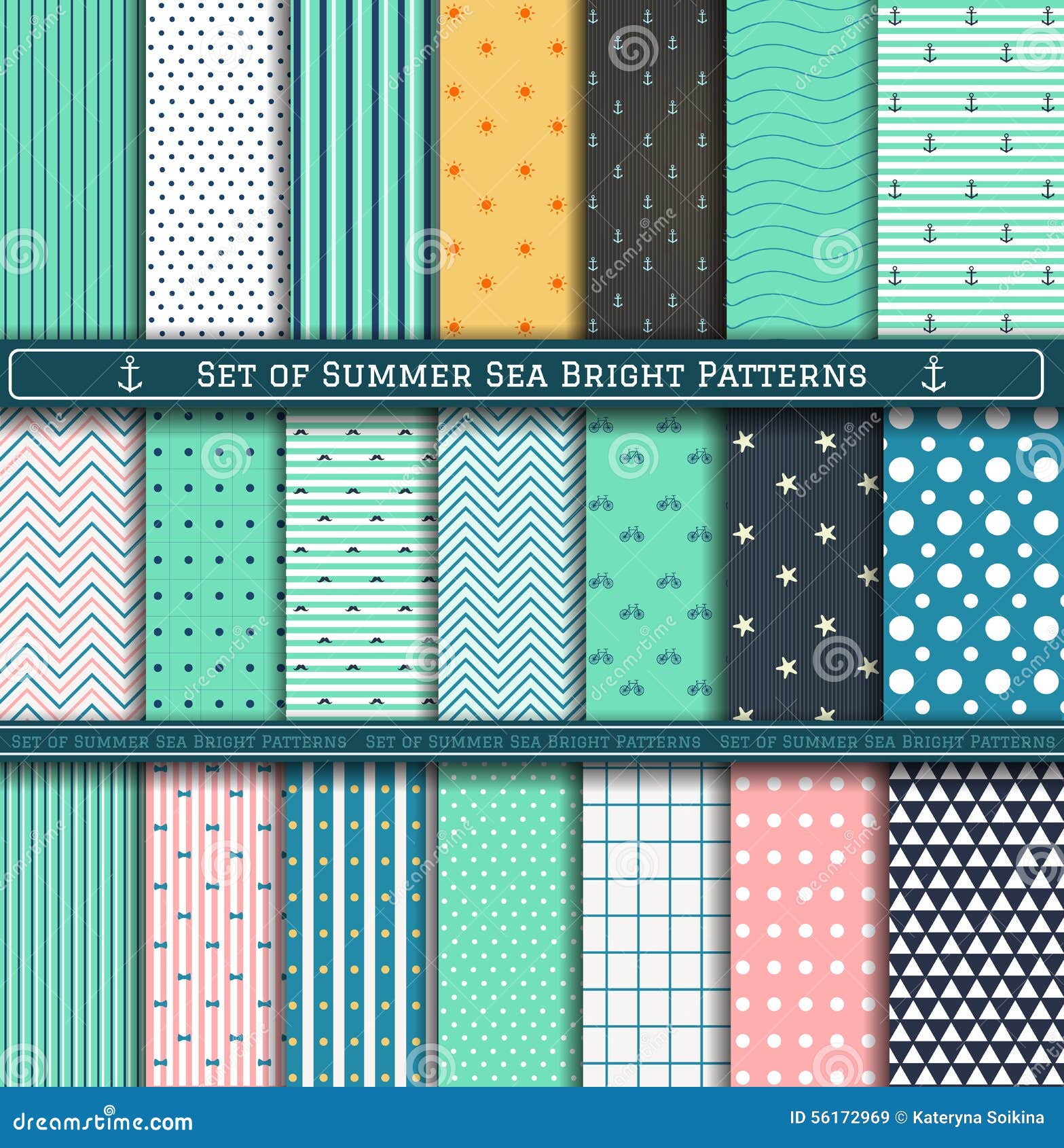 Summer Sea Patterns Stock Illustrations – 4,822 Summer Sea Patterns ...