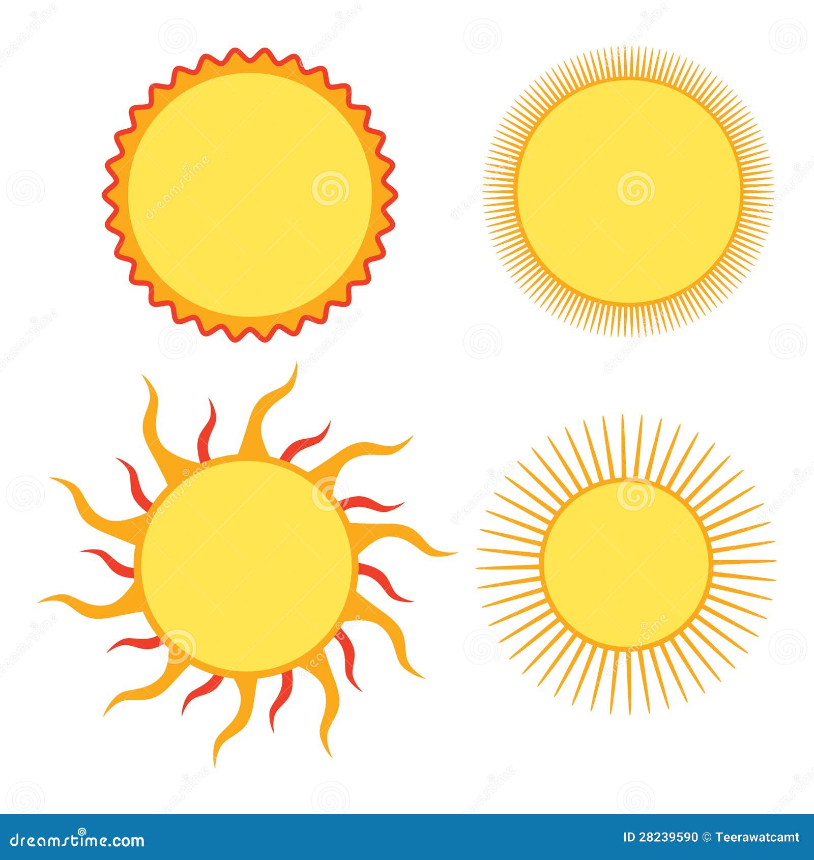 Set of sun design elements stock illustration. Illustration of abstract ...