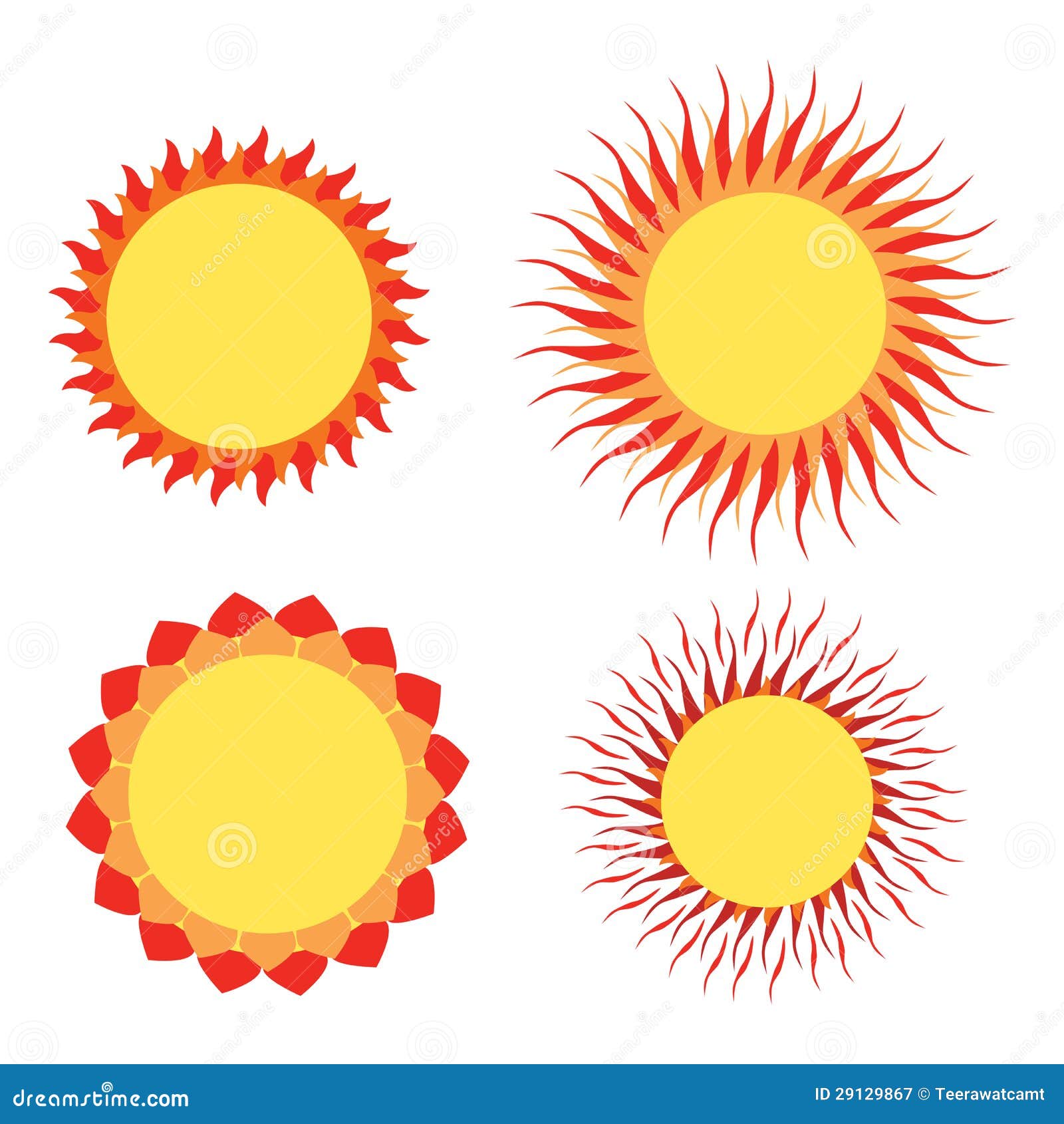 Set of sun design elements stock illustration. Illustration of abstract ...