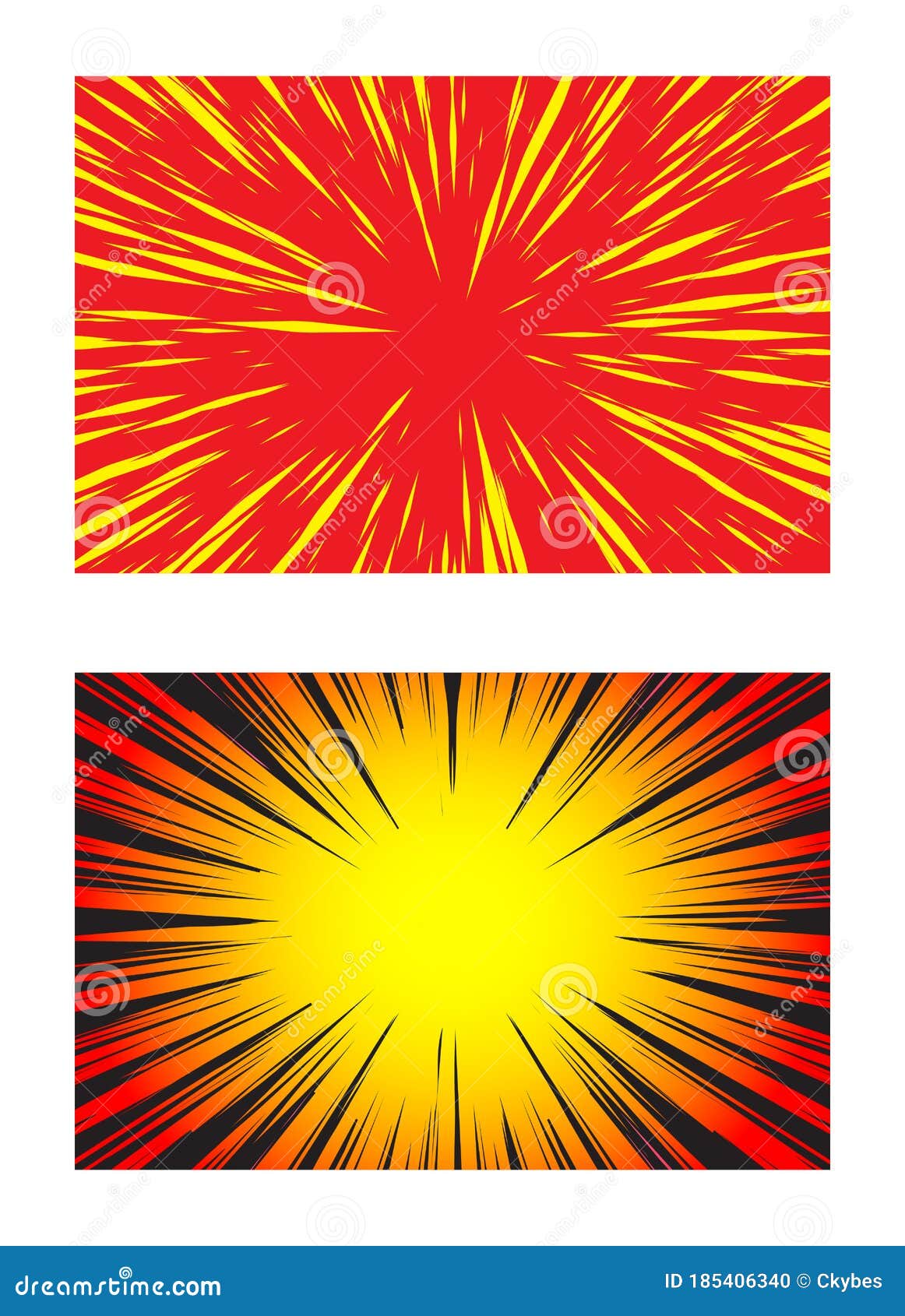 Set of Sun Rays or Explosions Stock Vector - Illustration of warp ...
