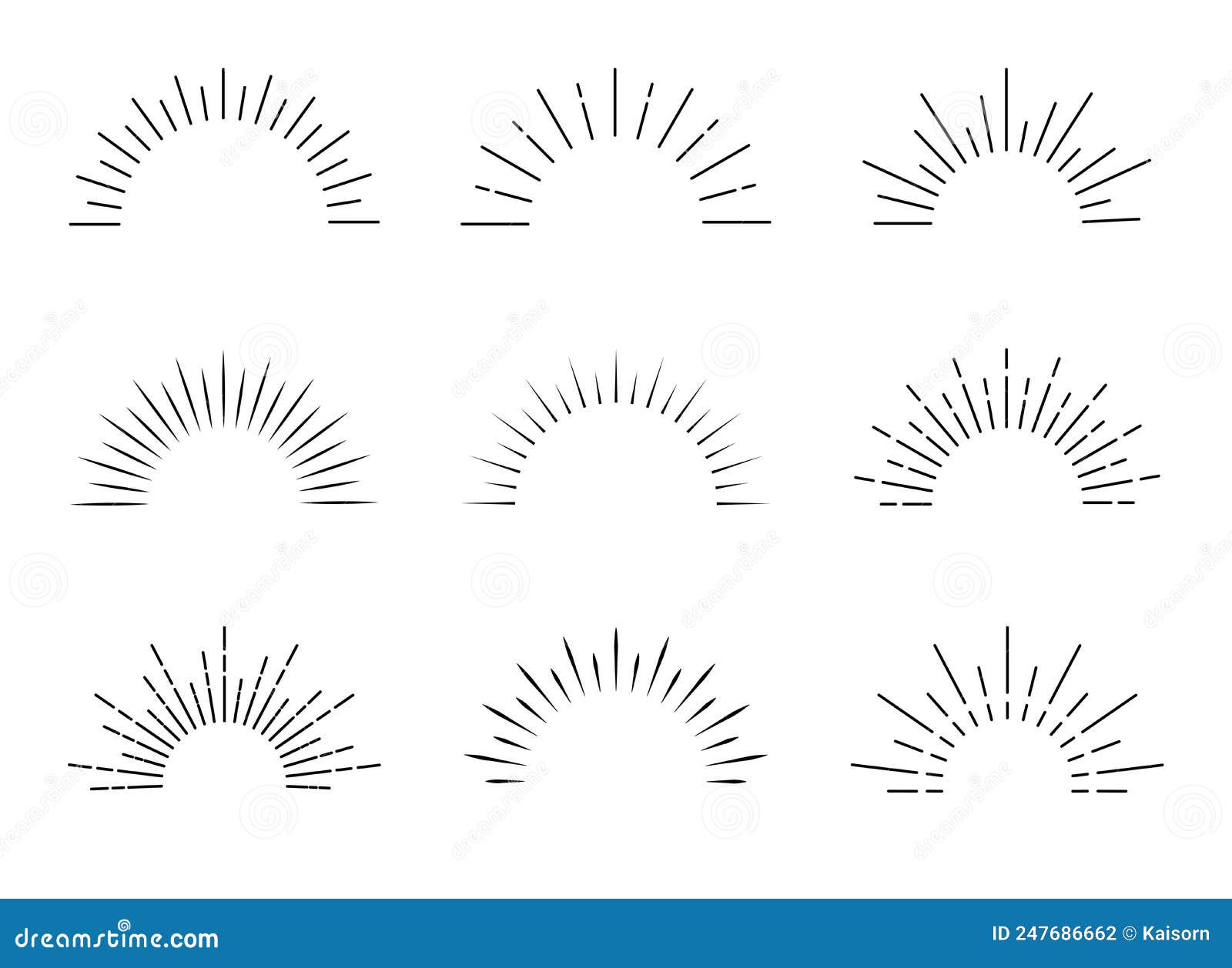 Sunburst Icons. Starburst Spark Blast Logo. Vector Sun Burst Rays ...