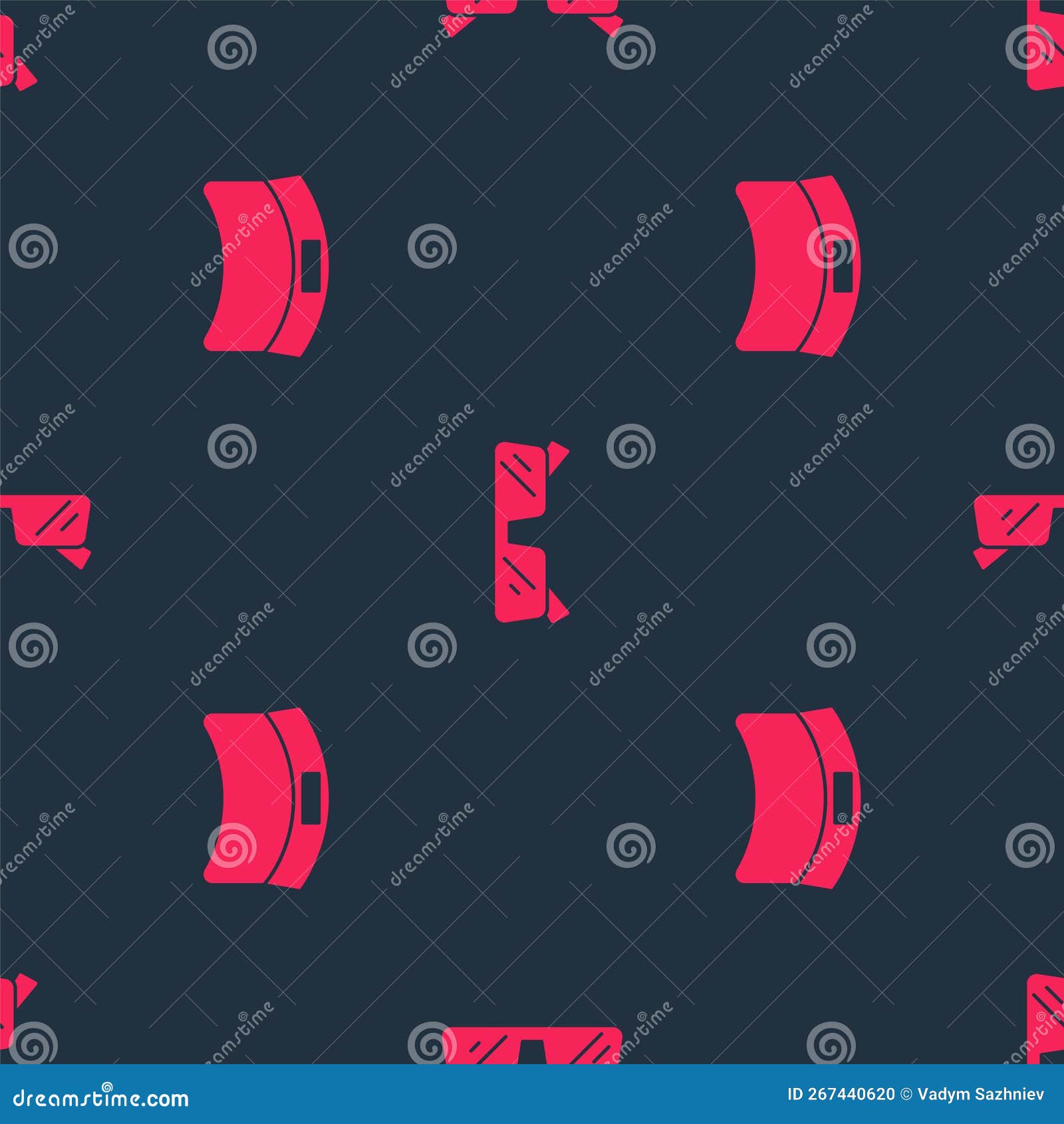 Set Sun Visor Cap and Glasses on Seamless Pattern. Vector Stock Vector ...