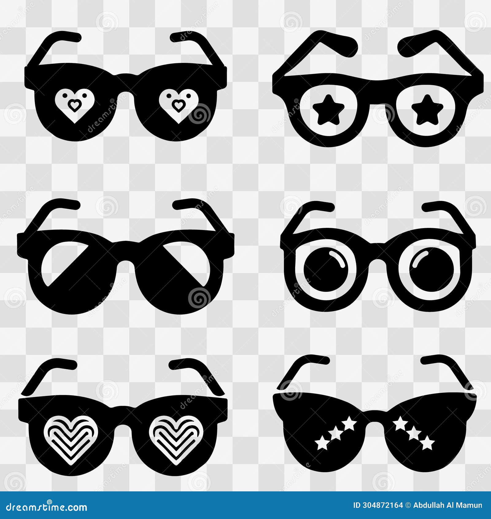 A Set of Sunglass Vector Icons Illustration Stock Vector - Illustration ...