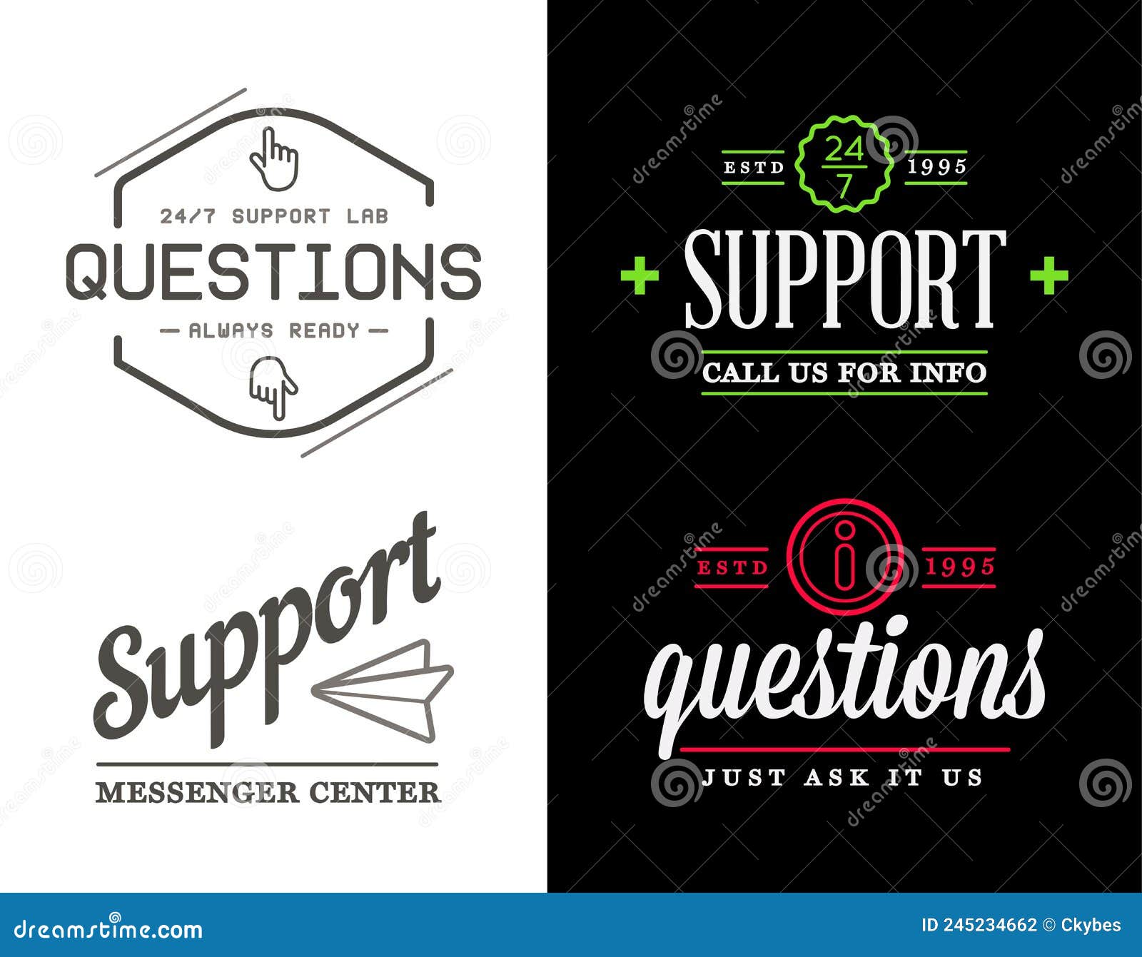 Set of Support Contact Center Service Elements and Assistance Support ...