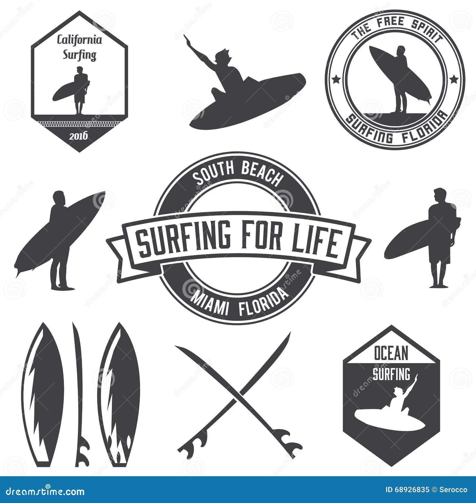 SUP Boarding Logos Vector Illustration | CartoonDealer.com #194637730