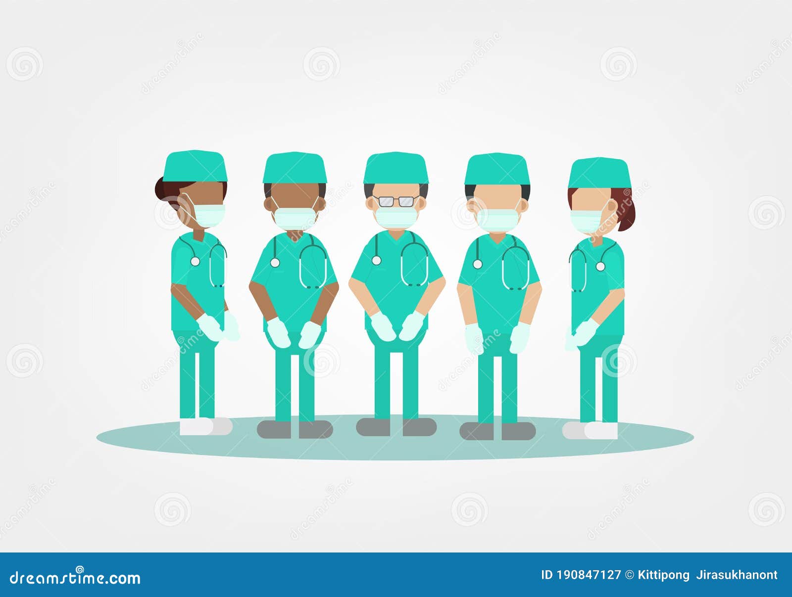 Set of surgeons stock vector. Illustration of surgeon - 190847127