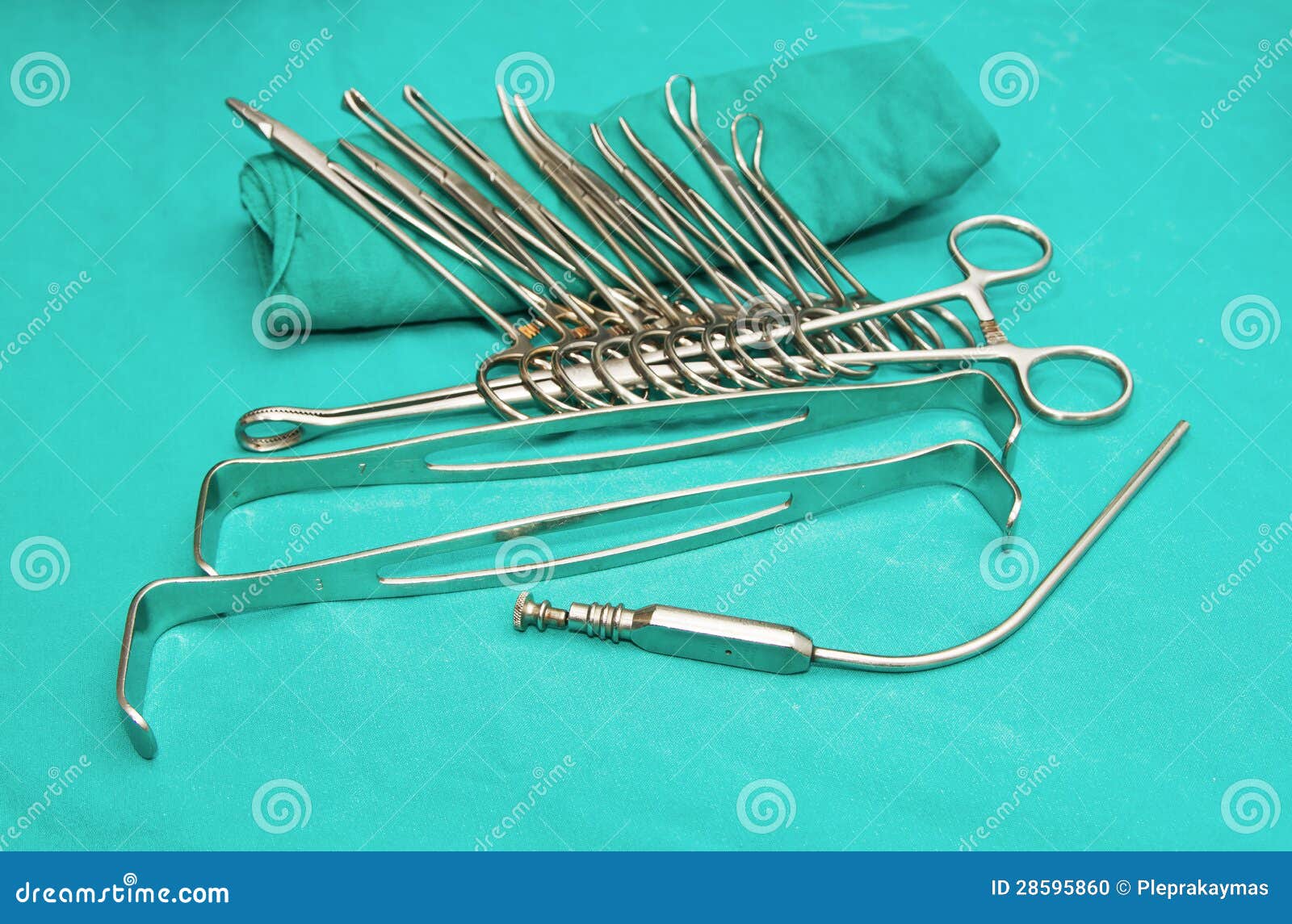 Set of surgical instrument stock photo. Image of background - 28595860