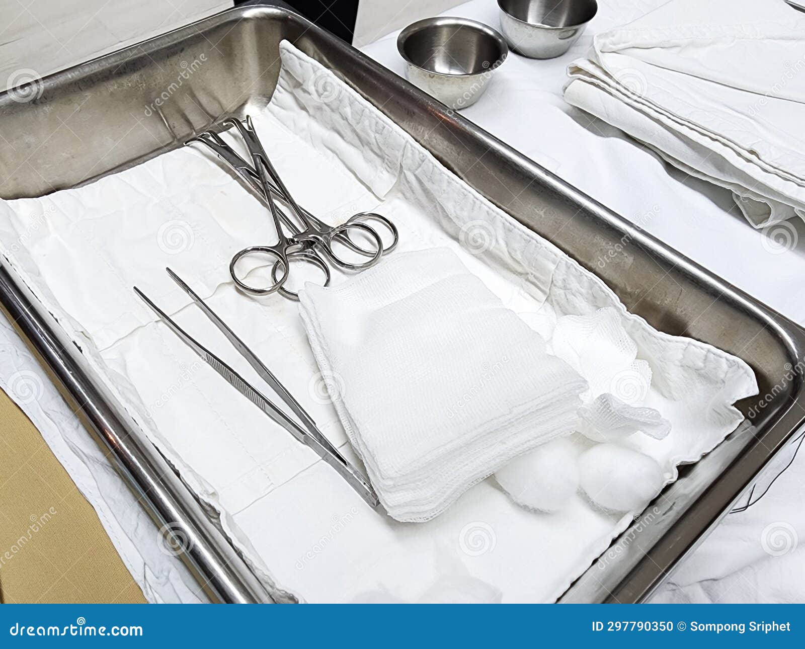 Set of Surgical Instruments on Hospital Table Stock Photo - Image of ...