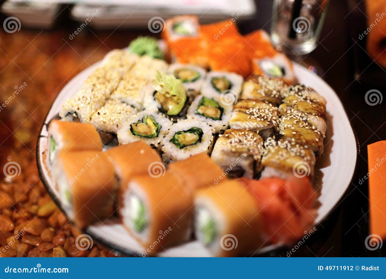 Set of sushi stock photo. Image of dish, nori, maki, appetizer - 49711912