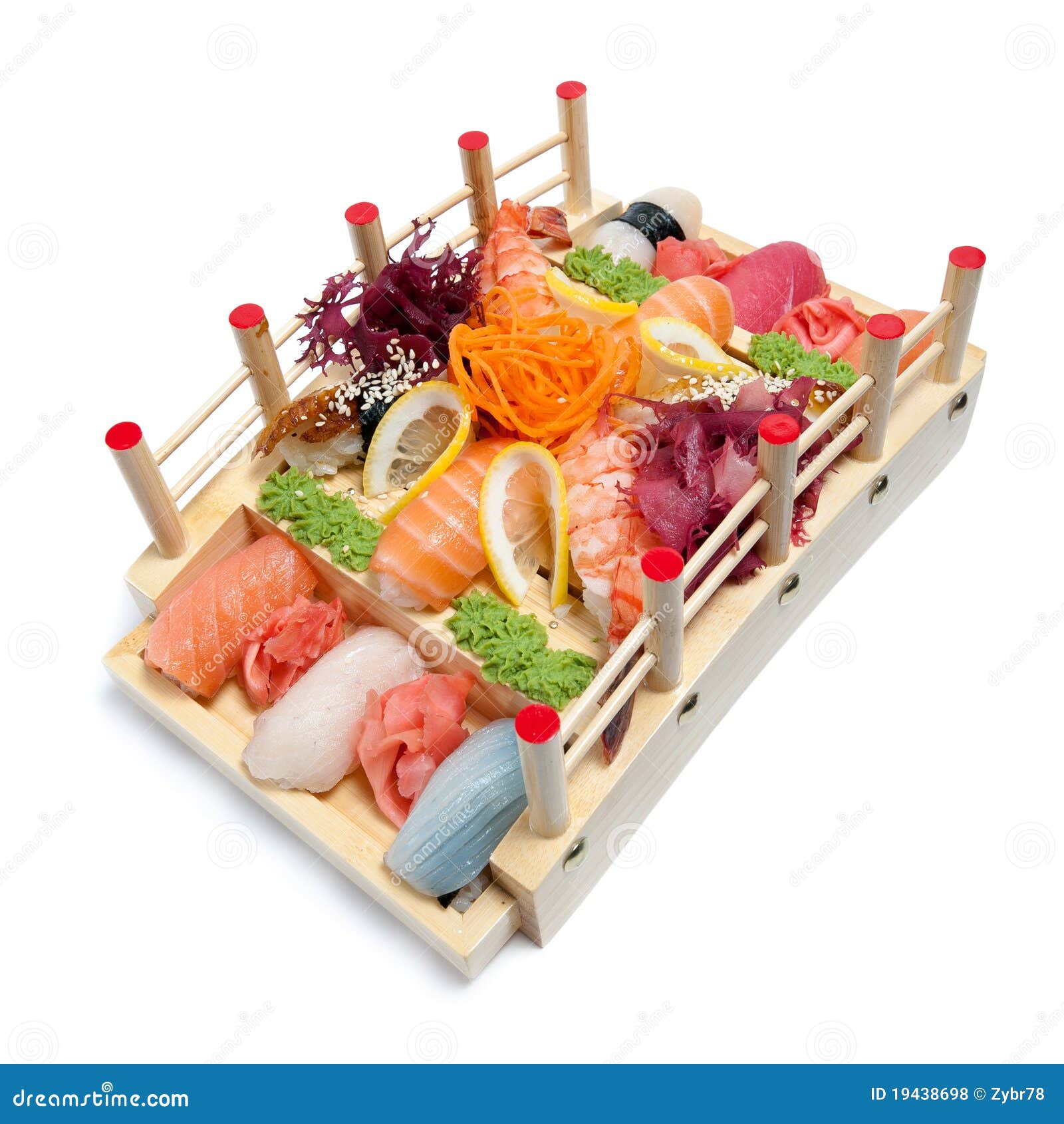 Set of Sushi on Wooden Stand I Stock Photo - Image of asian, choices ...
