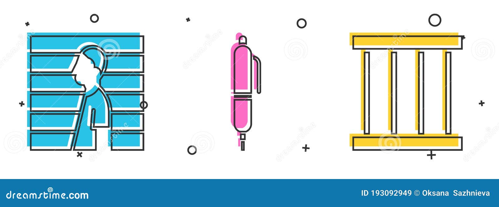 Set Suspect Criminal, Anonymous With Question Mark, Judge, Evidence Bag ...