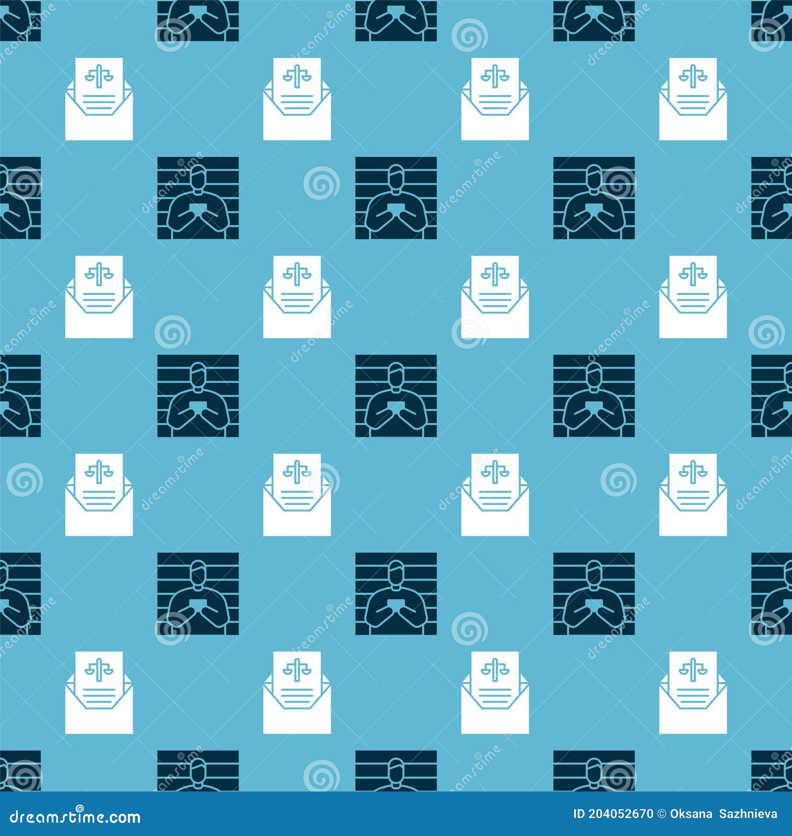 Set Suspect Criminal and Subpoena on Seamless Pattern. Vector Stock ...