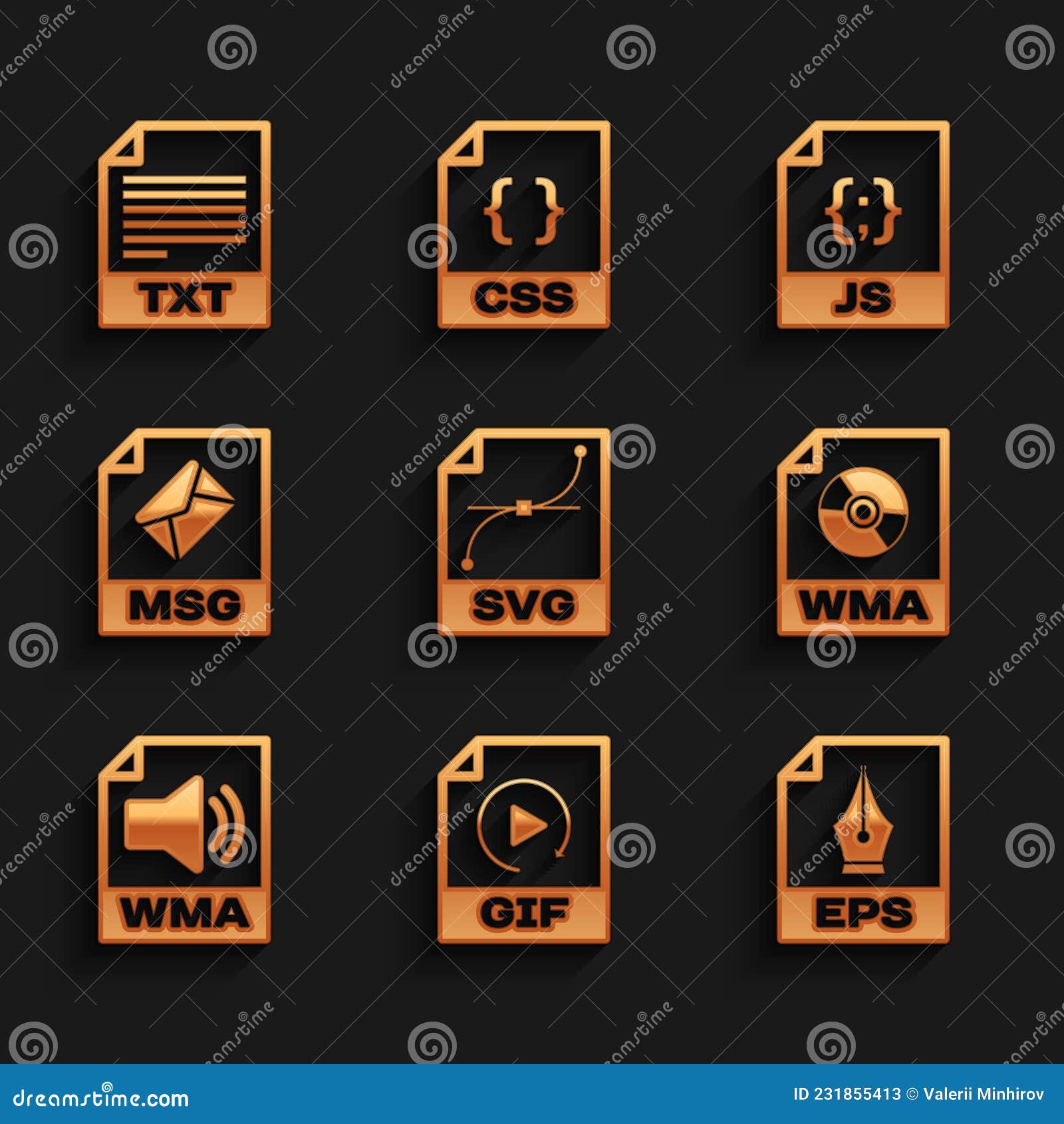 Set SVG File Document, GIF, EPS, WMA, and MSG Icon. Vector Stock Vector ... Set SVG File Document, GIF, EPS, WMA, and MSG Icon. Vector Stock Vector ...