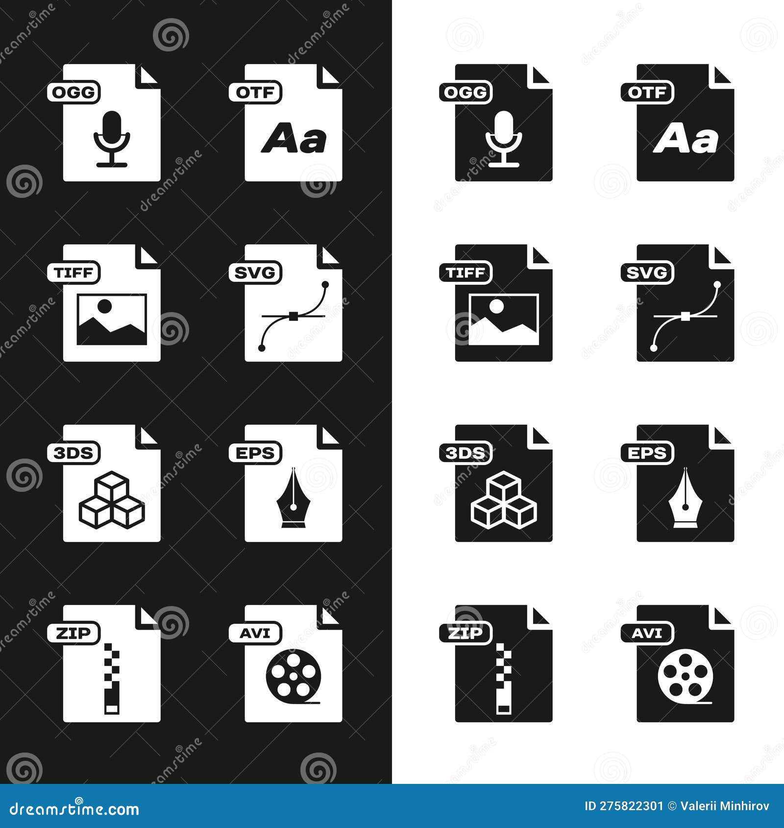 Set SVG File Document, TIFF, OGG, OTF, 3DS, EPS, AVI and ZIP Icon ... Set SVG File Document, TIFF, OGG, OTF, 3DS, EPS, AVI and ZIP Icon ...