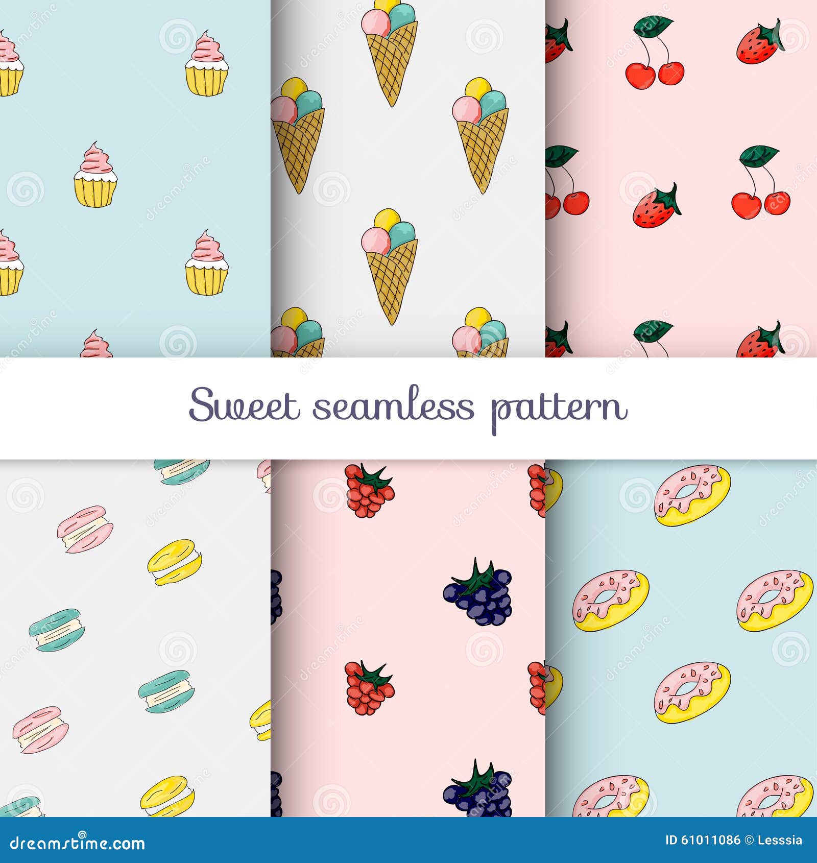 Sweet Patterns Vector Illustration | CartoonDealer.com #83911998