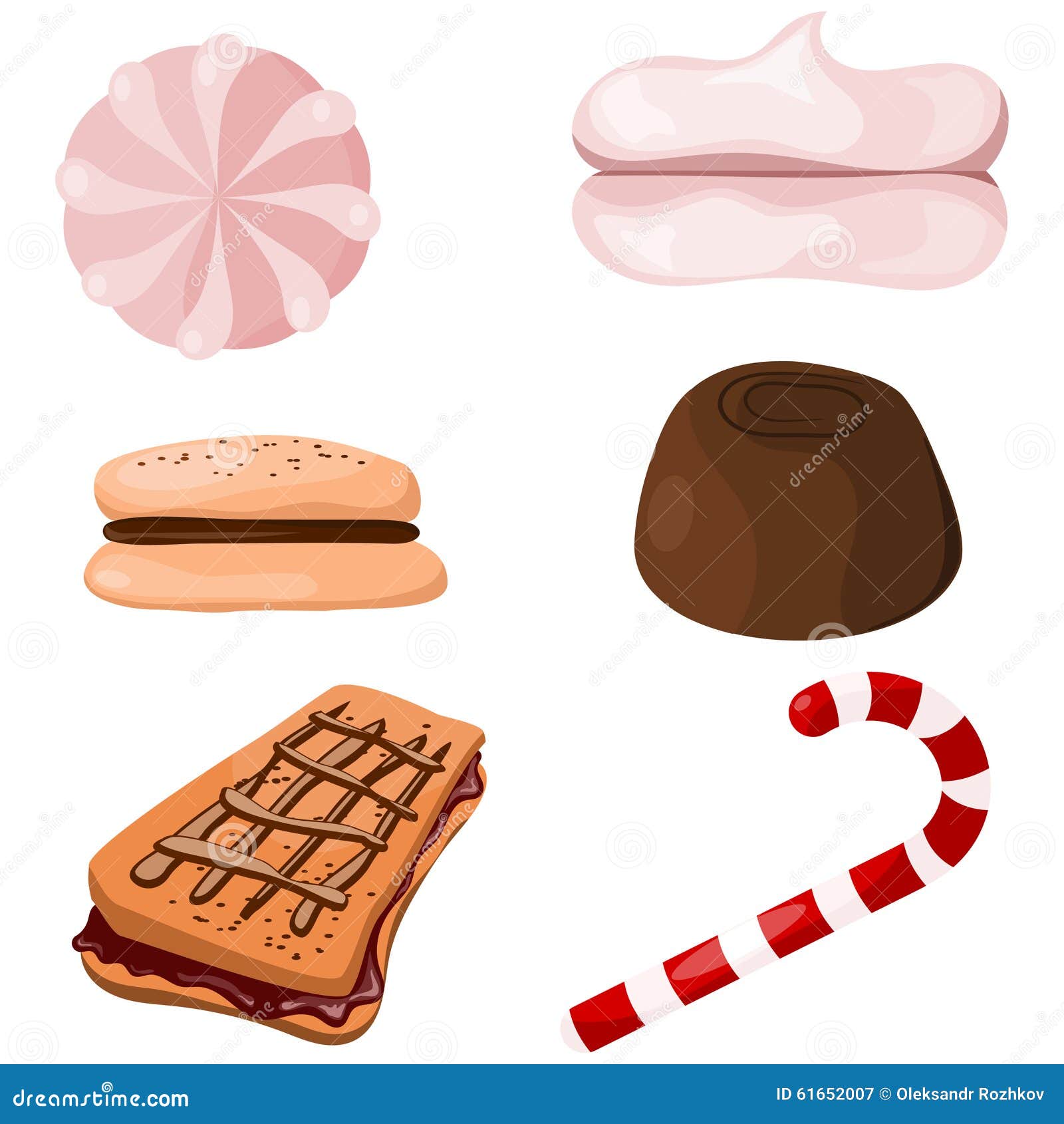 Set of sweets stock vector. Illustration of cartoon, cafe - 61652007