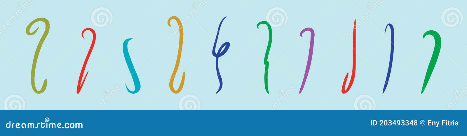 Set Of Swish Cartoon Icon Design Template With Various Models. Vector ...