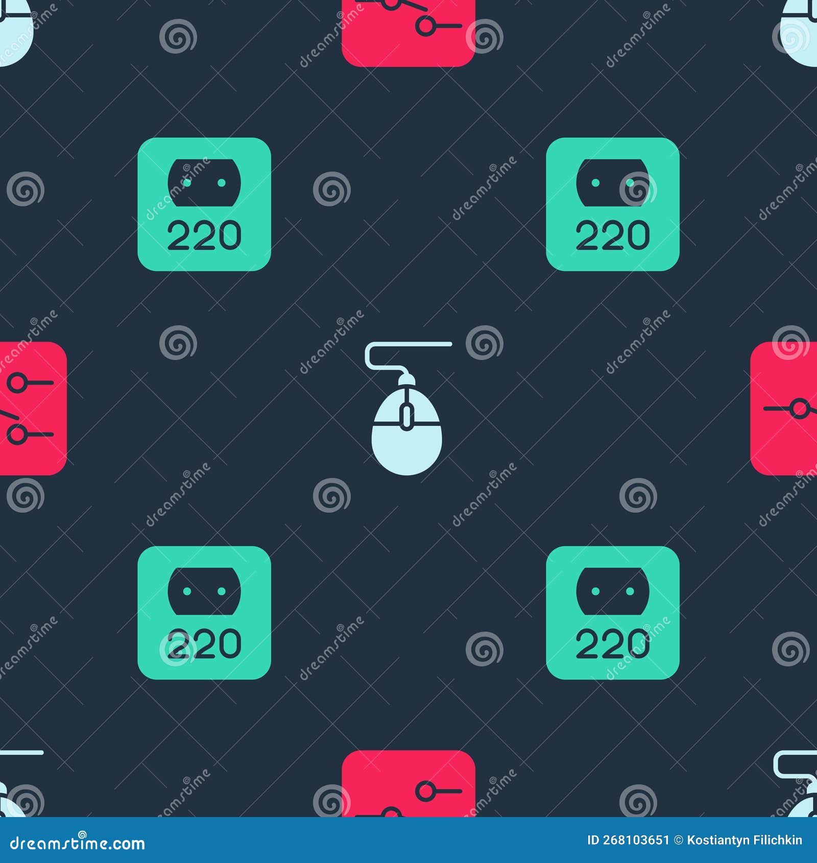 Set Switch in Electronic Circuit, Computer Mouse and Electrical Outlet ...