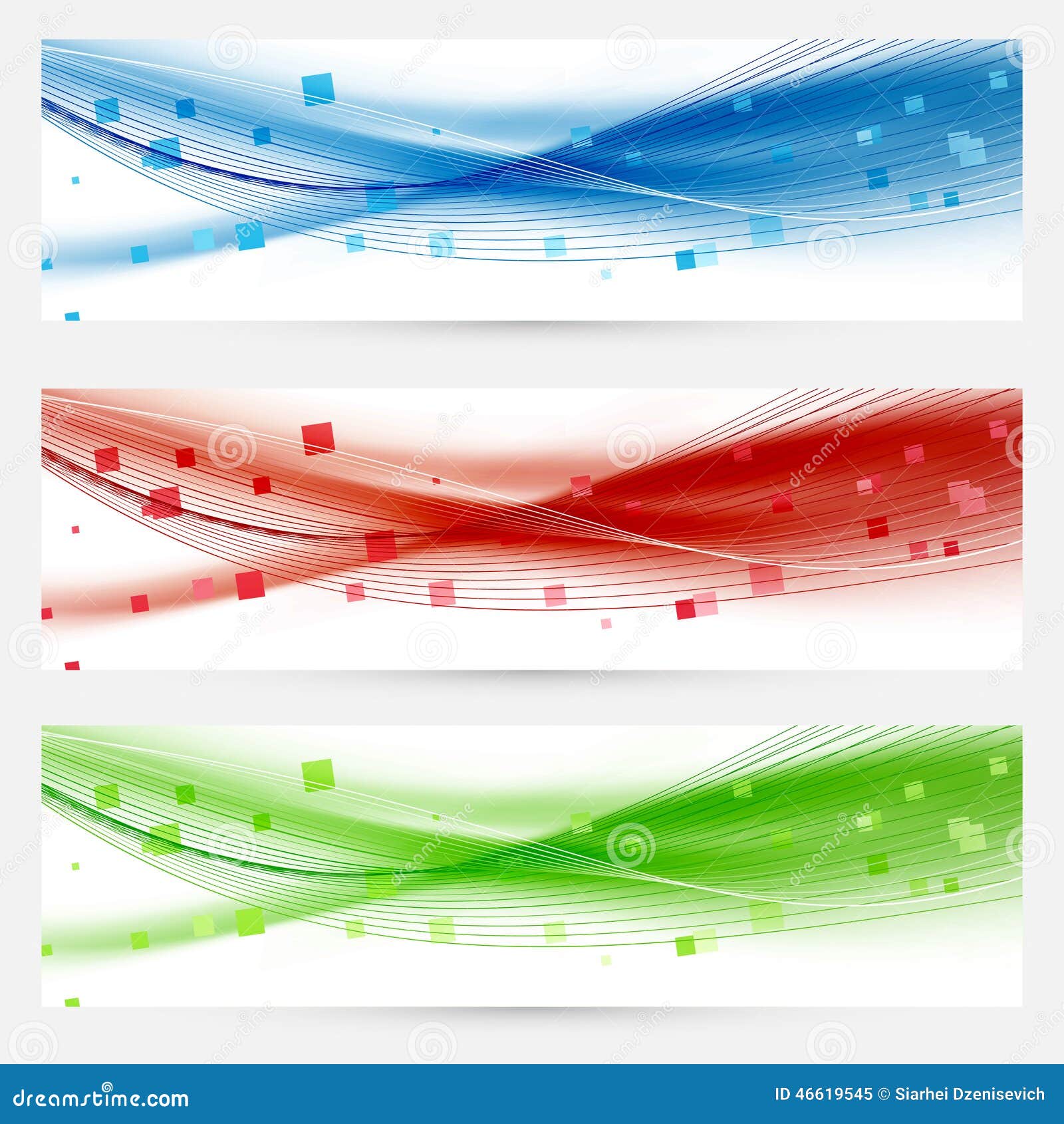 Set of Swoosh Speed Wave Abstract Web Headers Stock Vector ...