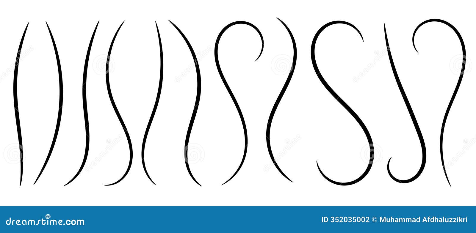 Set of Swoosh Vector Hand Drawn Lettering Underlines Lines Swoosh ...