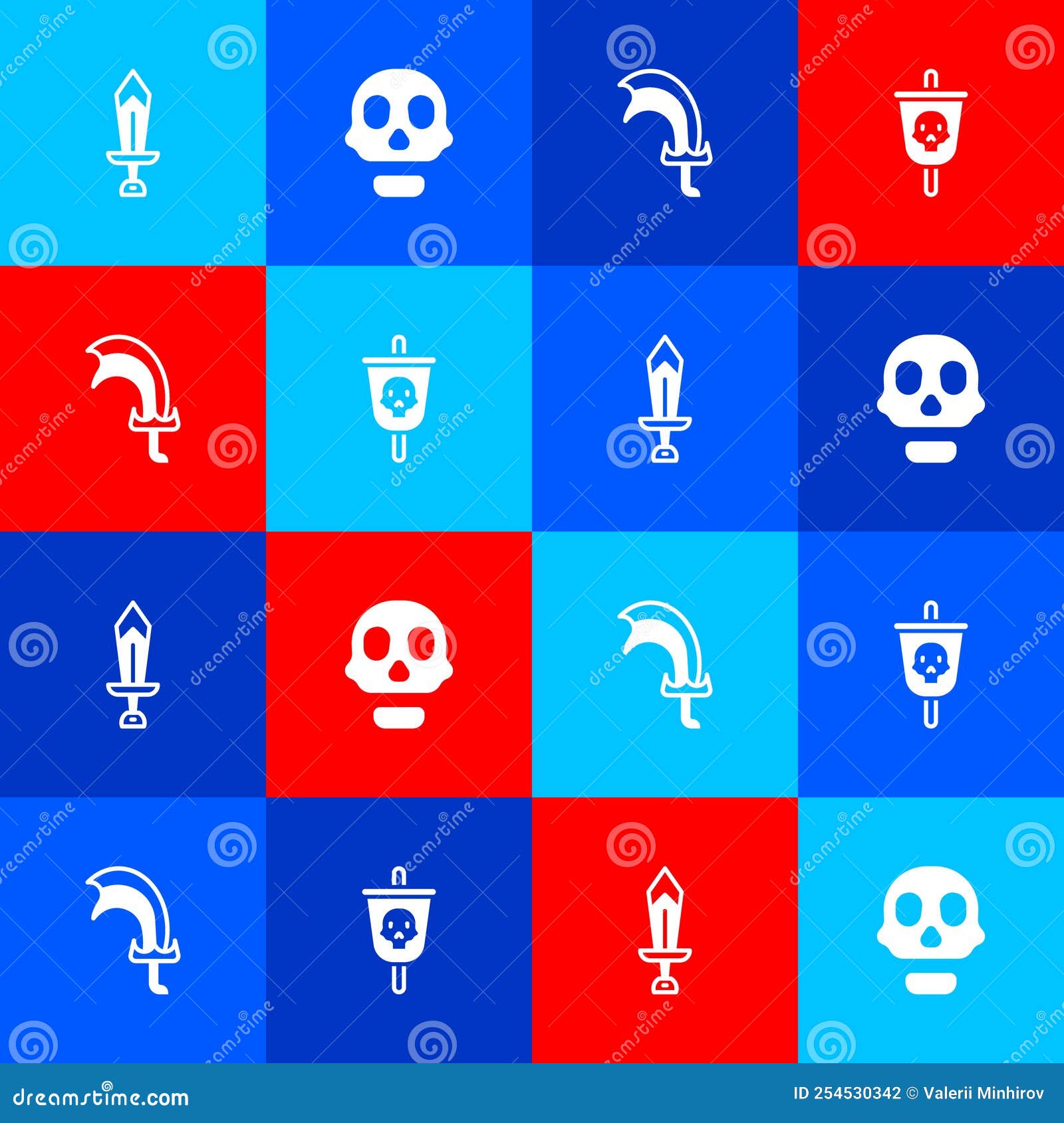Set Sword for Game, Skull, and Pirate Flag Icon. Vector Stock Vector ... Set Sword for Game, Skull, and Pirate Flag Icon. Vector Stock Vector ...