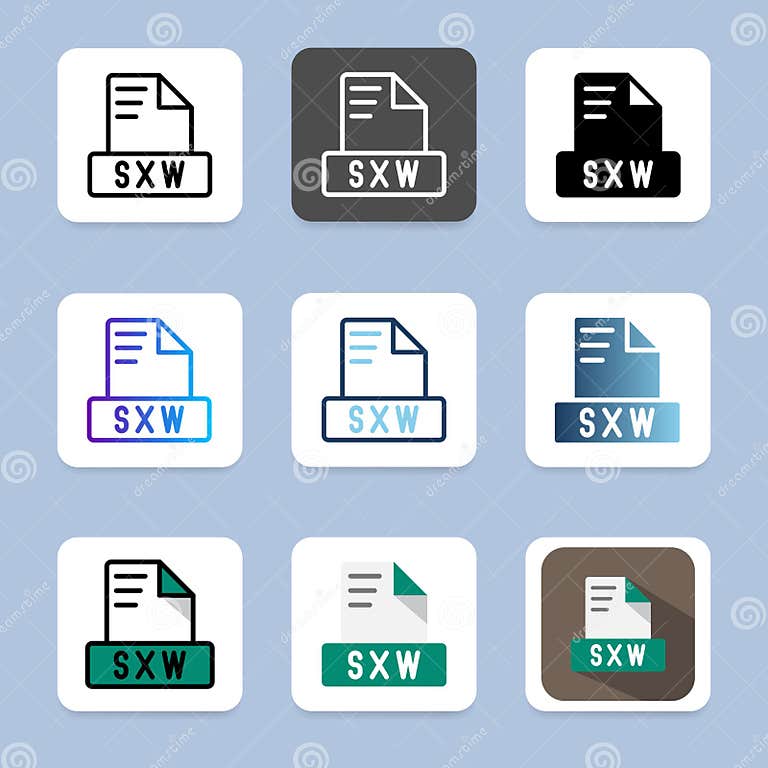 Set Sxw Icons File Format for an Intuitive Interface, Suitable for Web ...