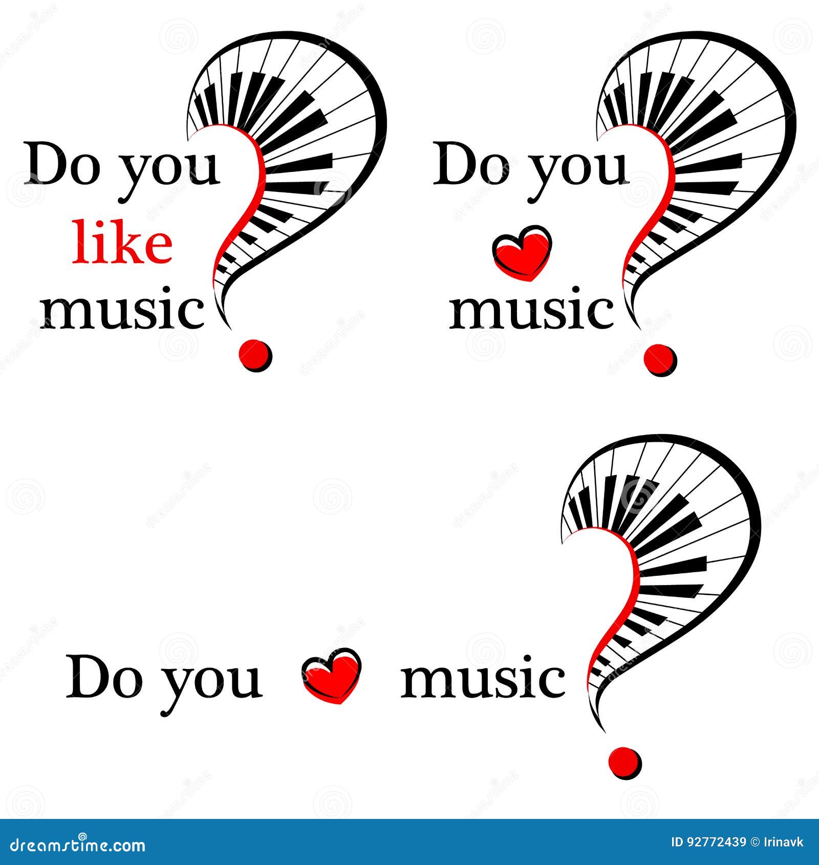Set of Symbol of Music. Vector Stock Vector - Illustration of love ...