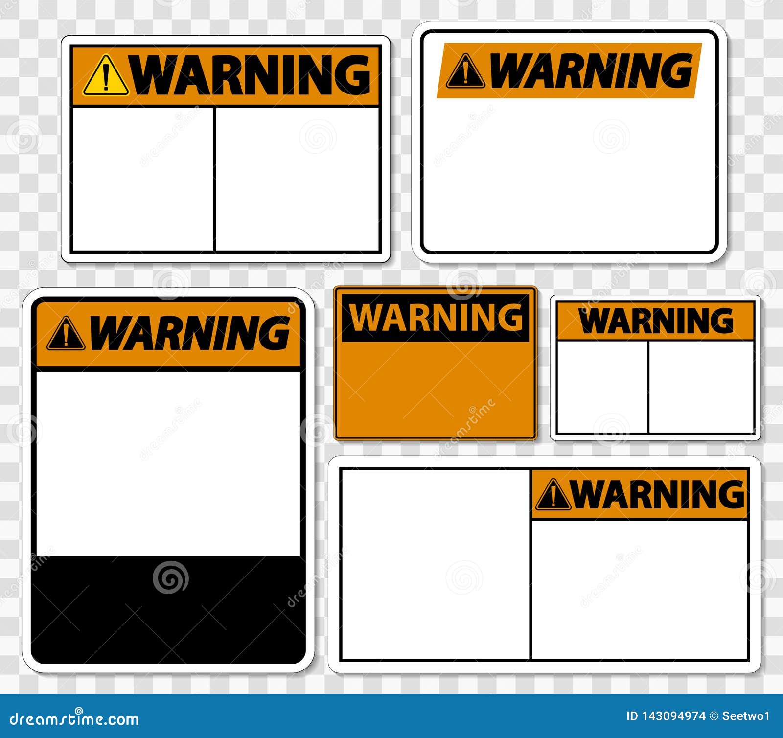 Symbol Set Symbol Warning Sign Label on Transparent Background Stock ...