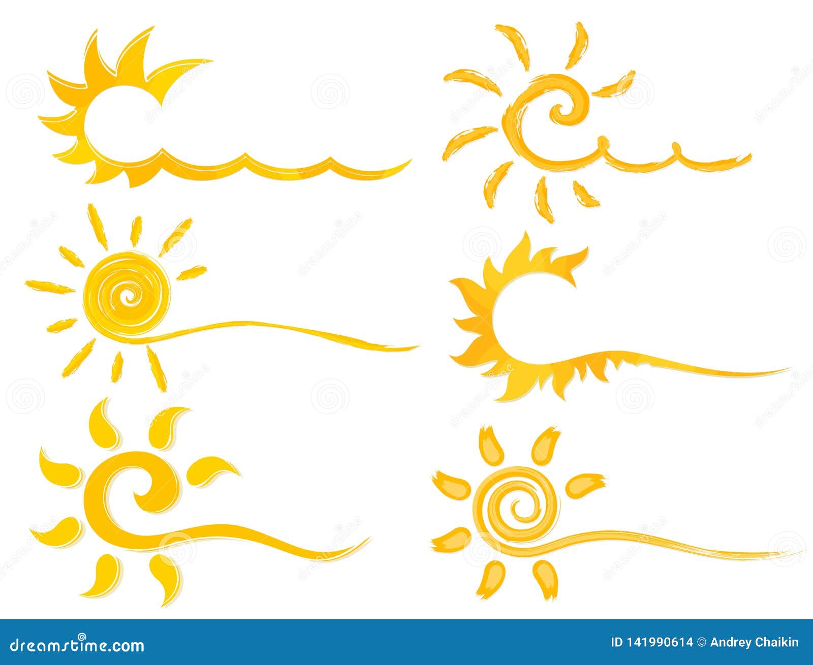 Set symbols of bright sun. stock vector. Illustration of tourism ...