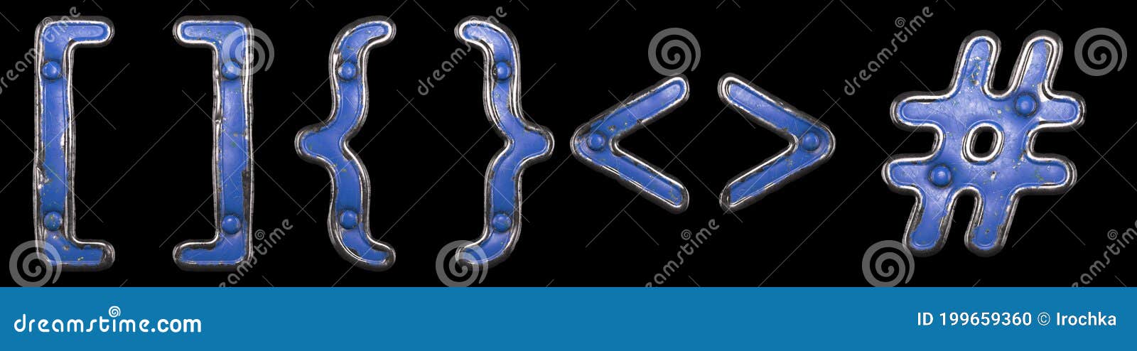 Set of Symbols Left and Right Squere Bracket, Left and Right Brace ...