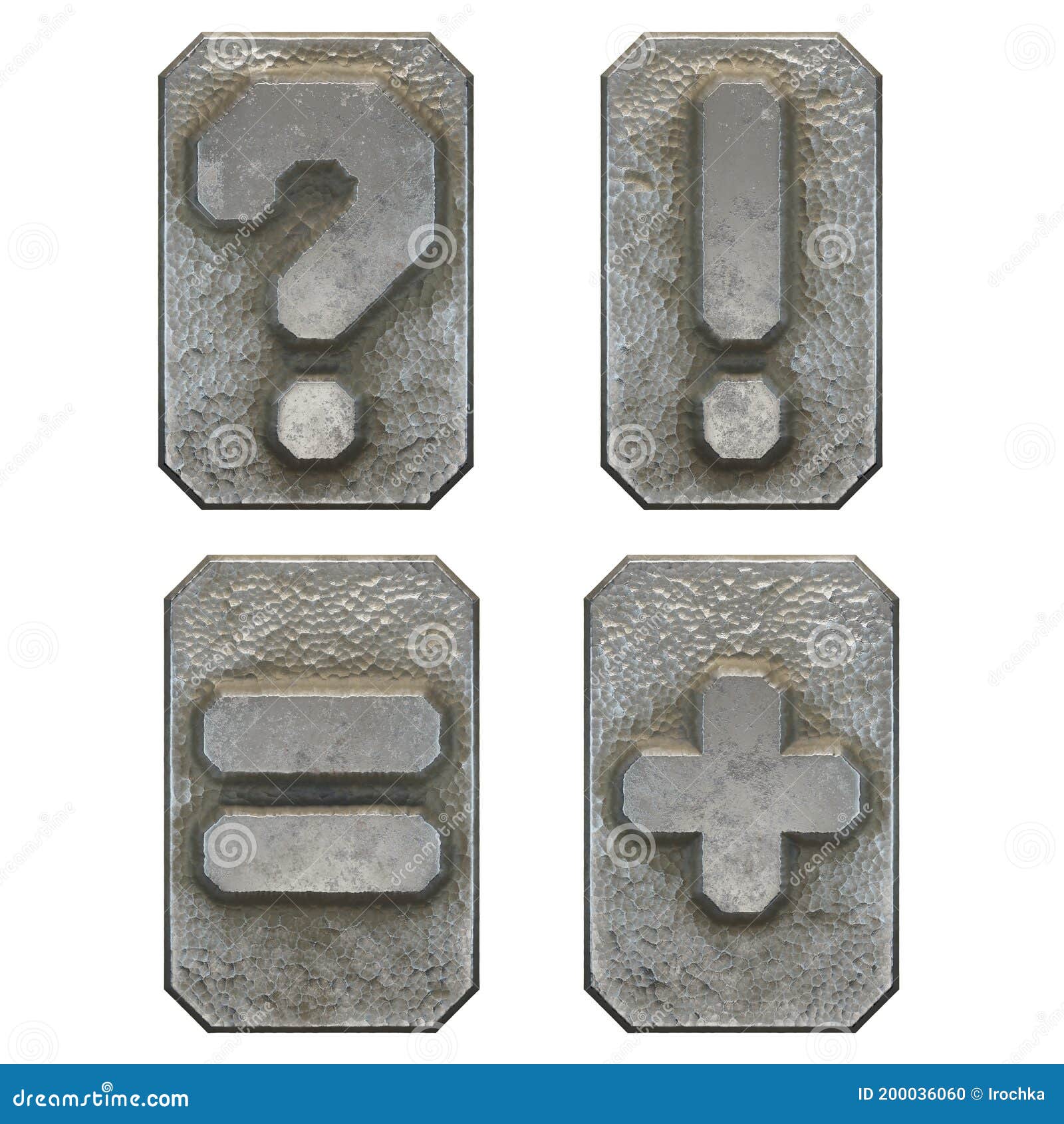 Set Of Symbols Question Mark, Exclamation Mark, Equals, Plus Made Of ...