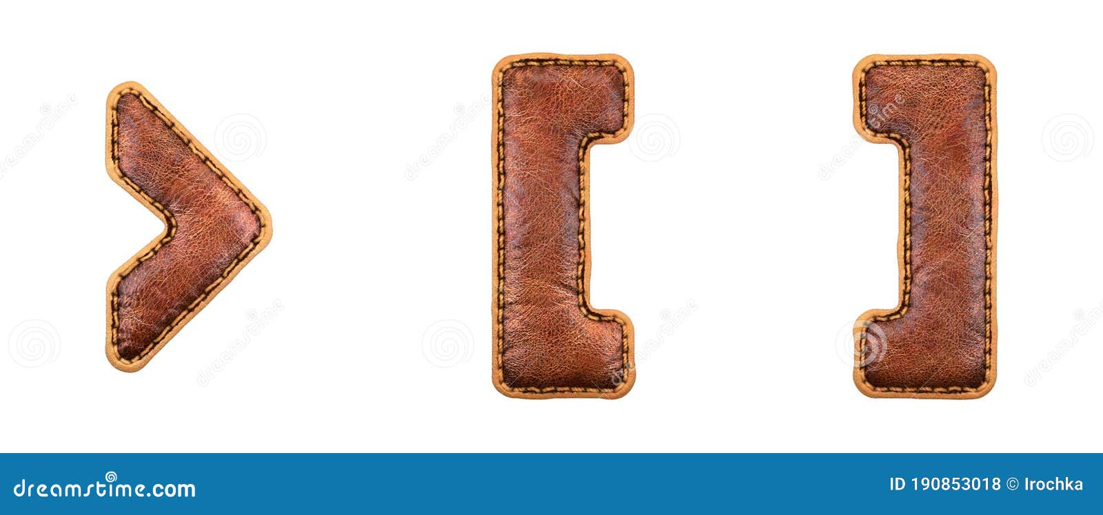 Set of Symbols Right Angle Bracket, Left and Right Bracket Made of ...