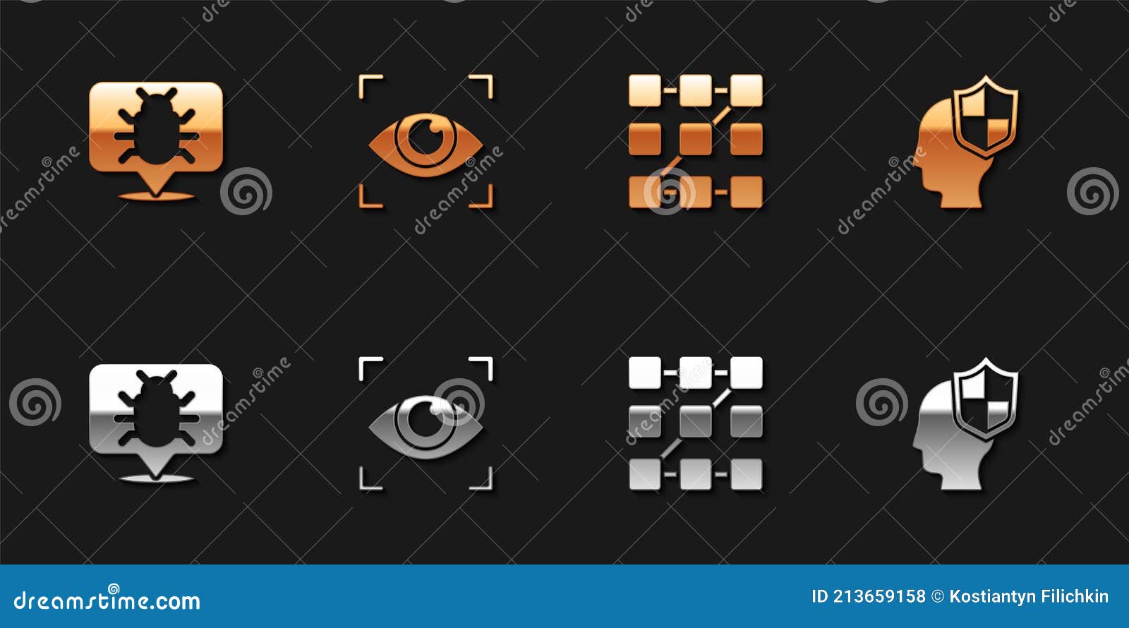 Set System Bug Eye Scan Graphic Password Protection and Head with ... Set System Bug Eye Scan Graphic Password Protection and Head with ...