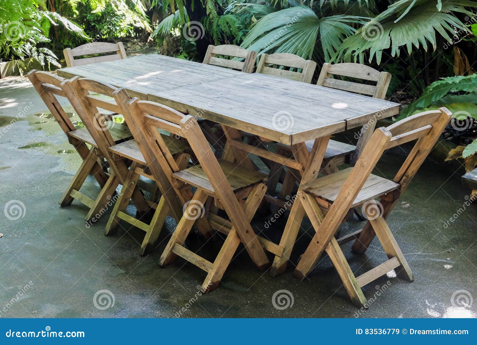 Set table in resort park stock image. Image of park, minimalist - 83536779