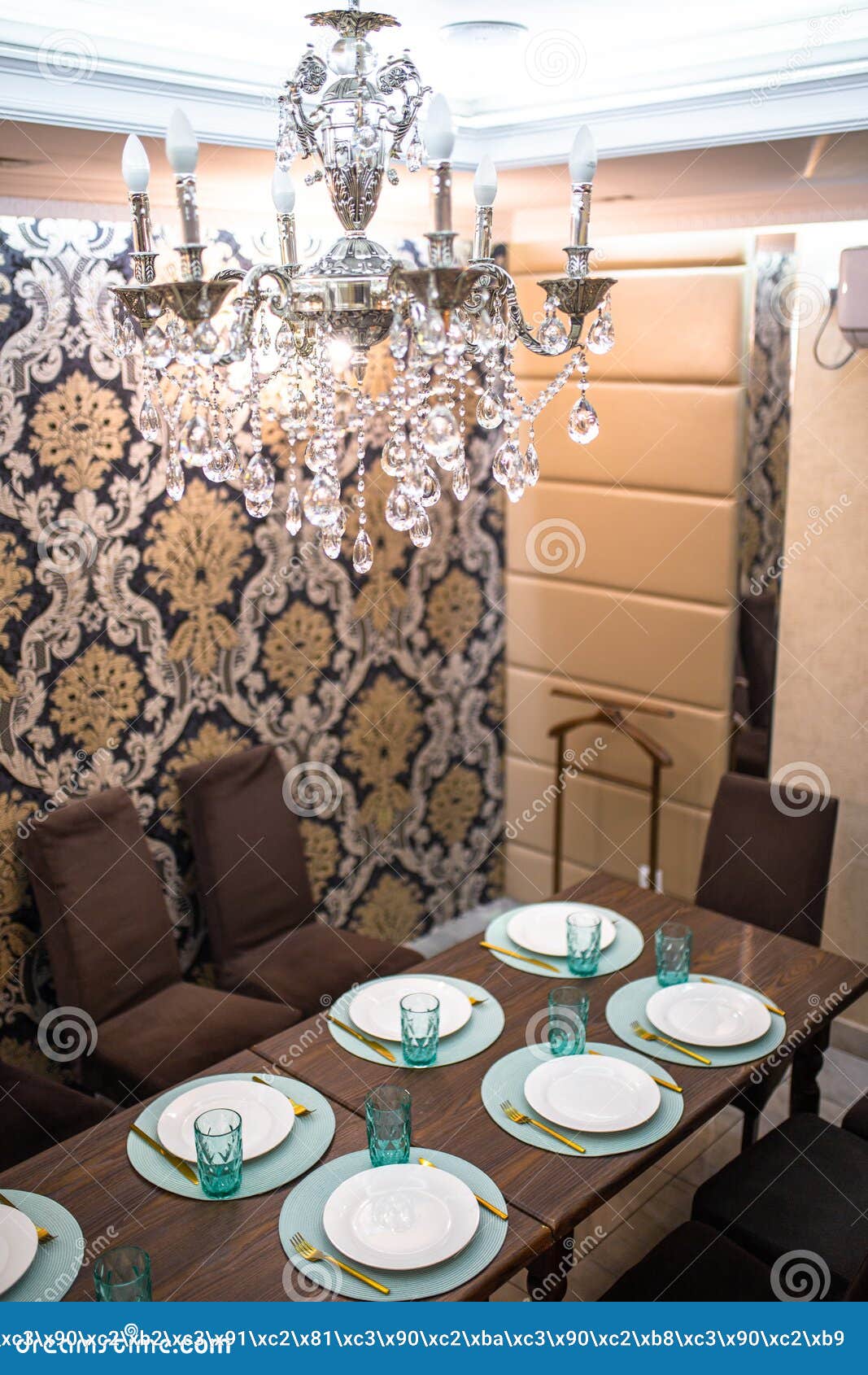 Set Table in a Restaurant Top View Stock Photo - Image of plate, table ...