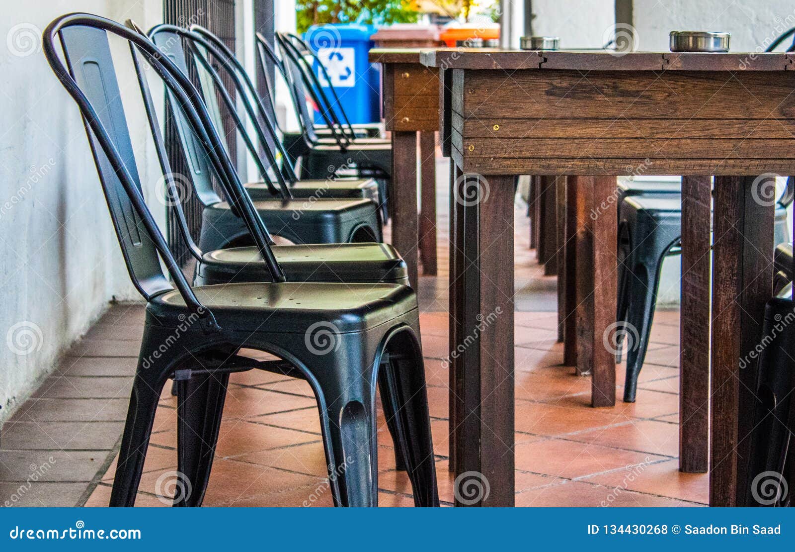 Restaurant`s Lunch Table Sets Stock Photo - Image of empty, banquet ...