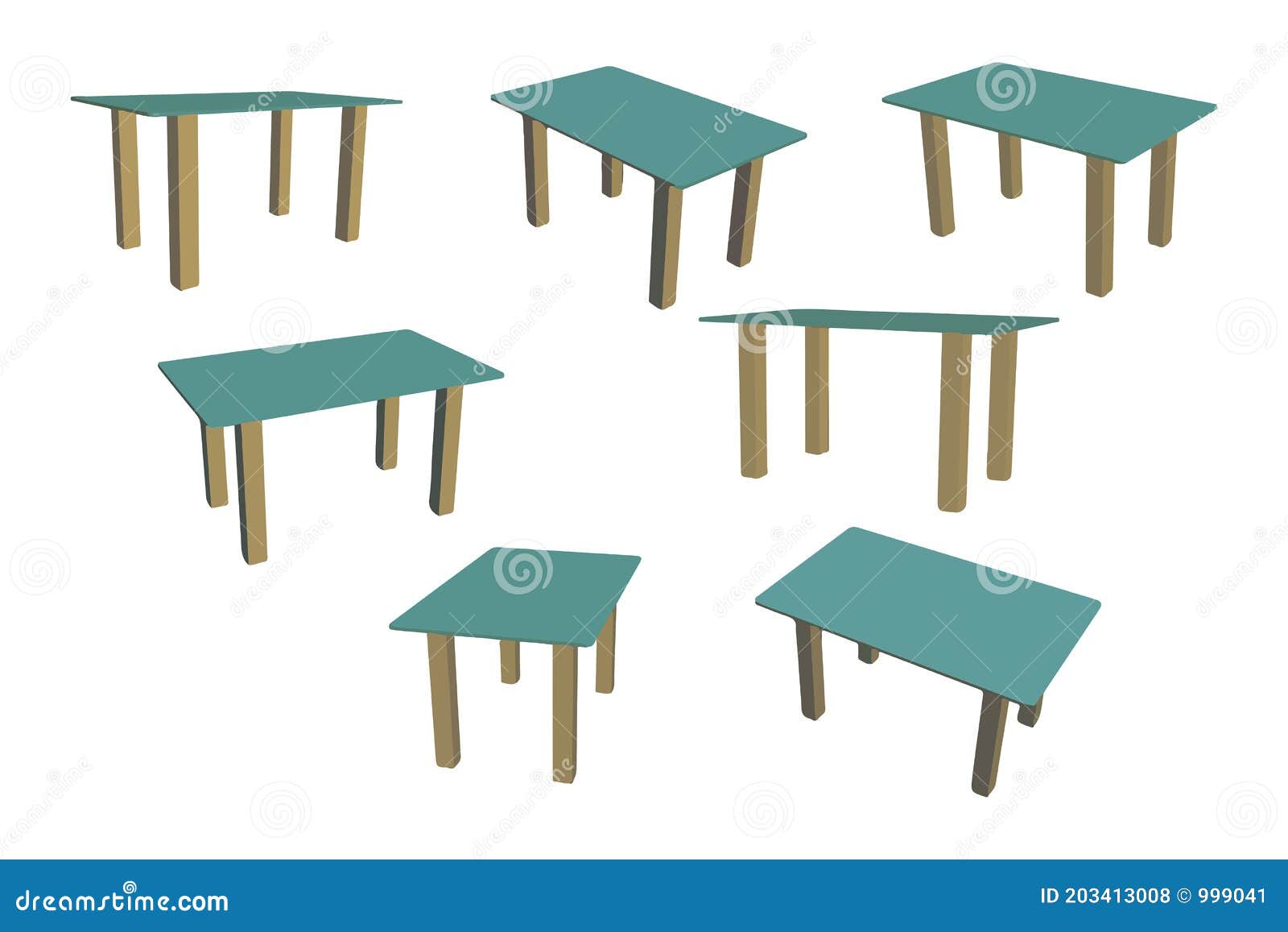 A Set of Tables. Vector Stock Illustration Eps10 Stock Vector ...