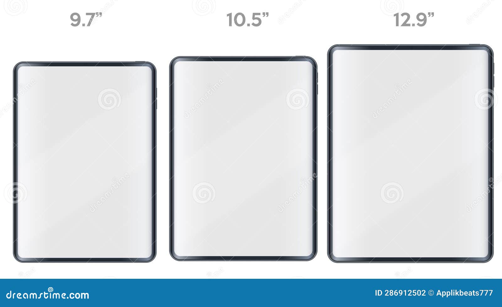 Set of Tablet PC Presentation Mockup Stock Vector - Illustration of ...