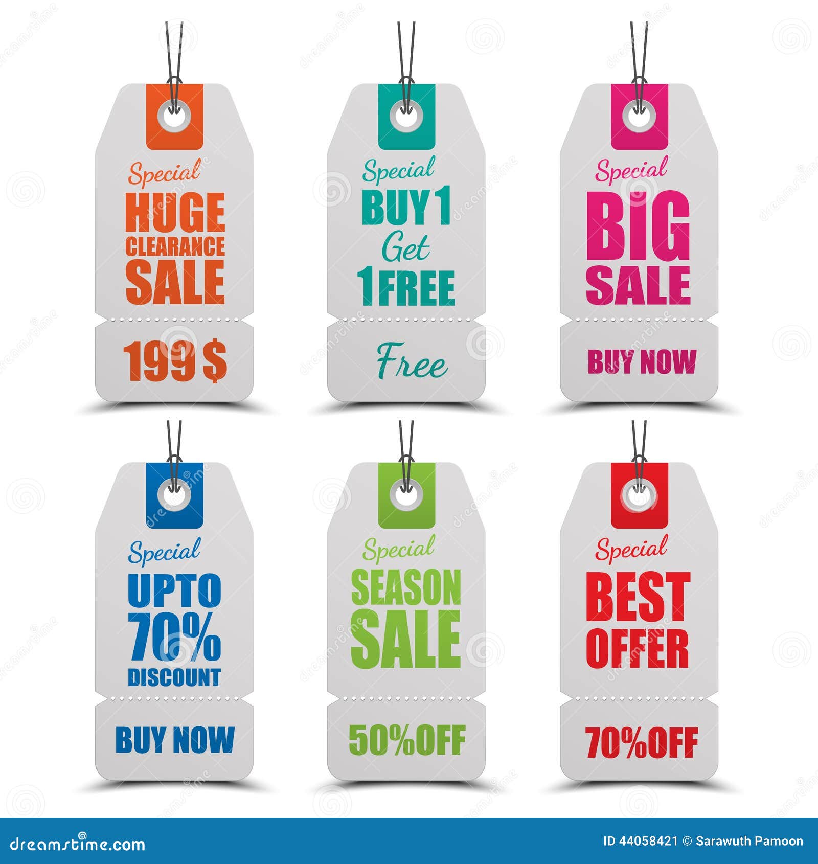 Set of tags for sale. stock vector. Illustration of discount - 44058421