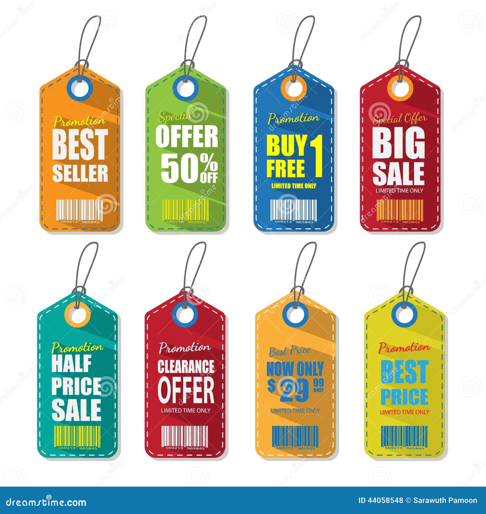 Set of tags for sale. stock vector. Illustration of promotion - 44058548