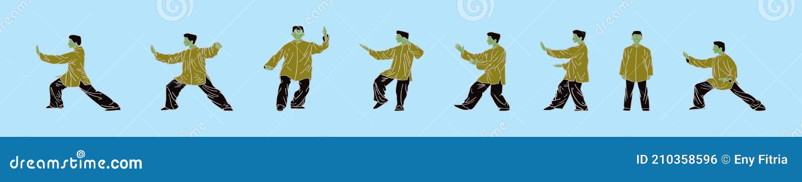 Cartoon Taichi Or Martial Art Vector Illustration | CartoonDealer.com ...