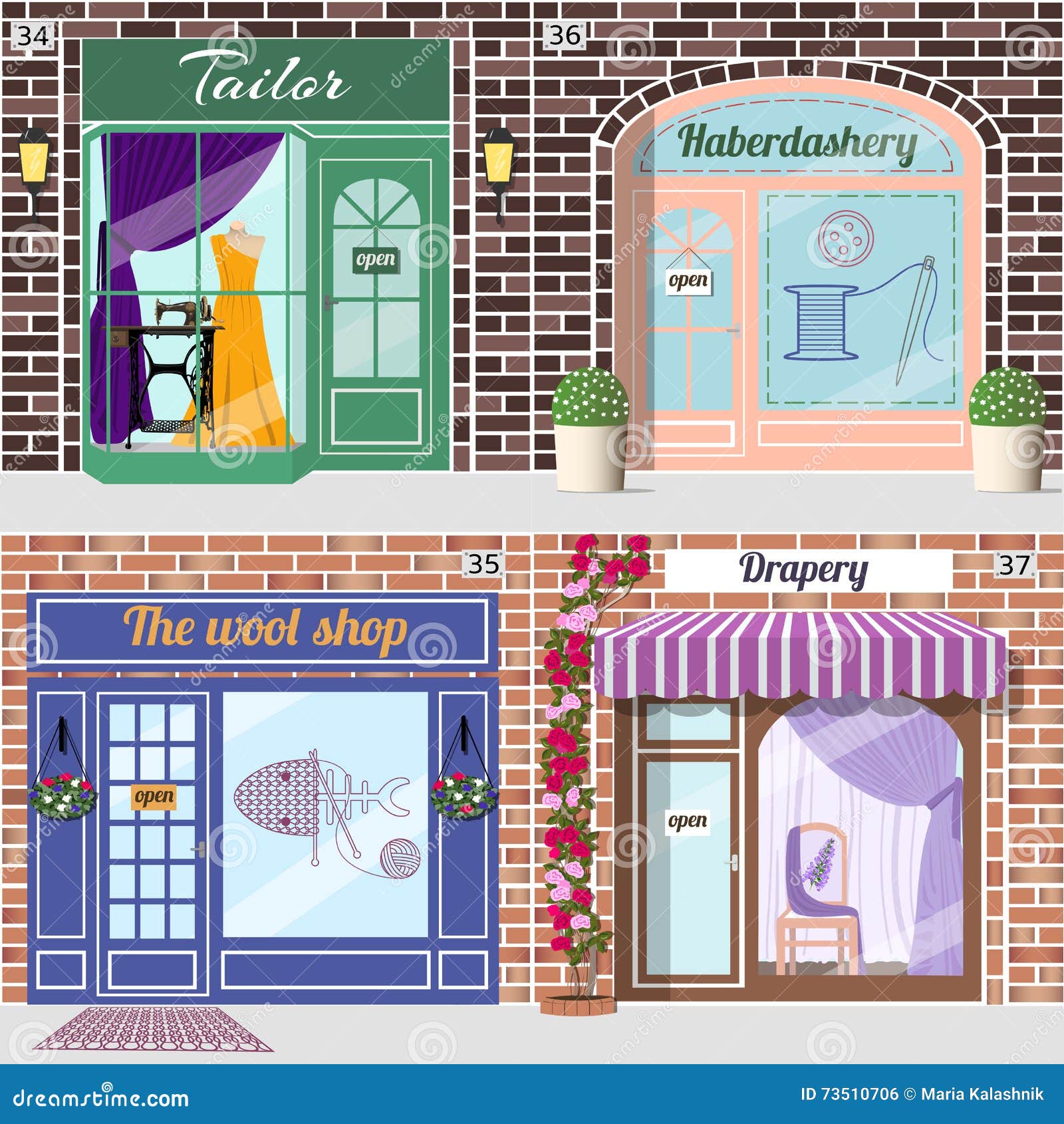 Haberdashery Mannequin Icon, Cartoon Style Vector Illustration ...