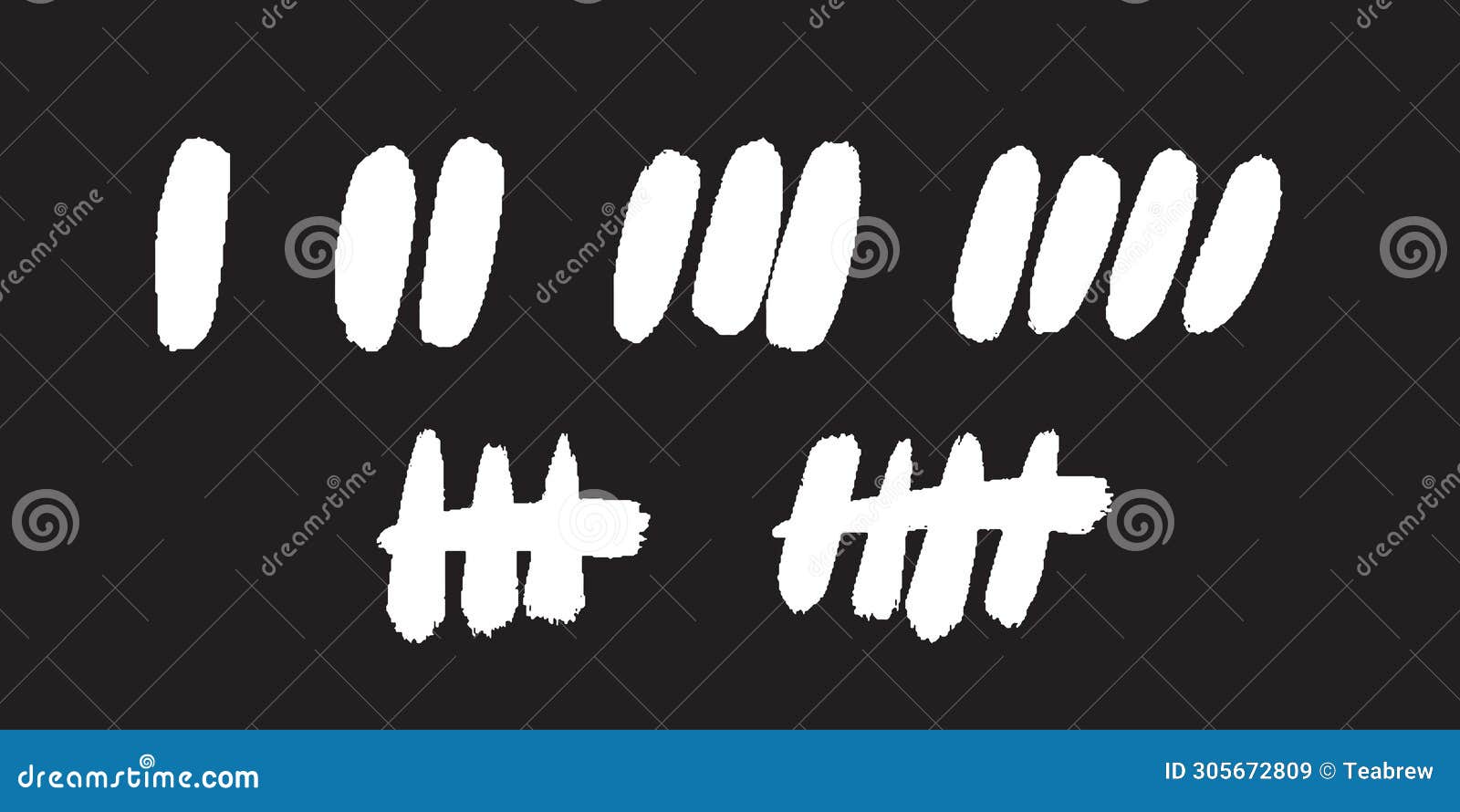 Set of Tally Marks. Vector Hand Drawn Icons. Stock Vector ...